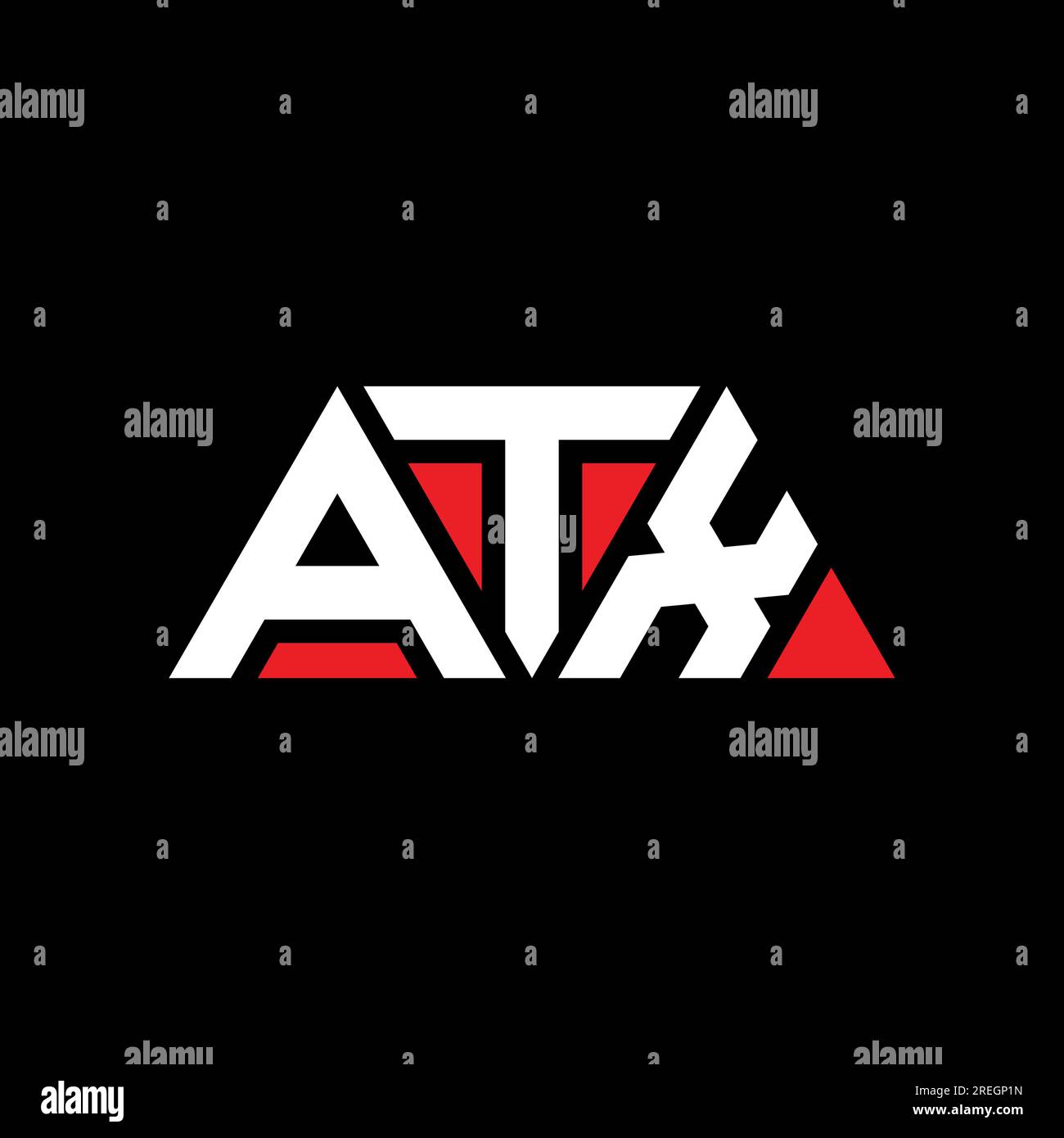 ATX triangle letter logo design with triangle shape. ATX triangle logo ...