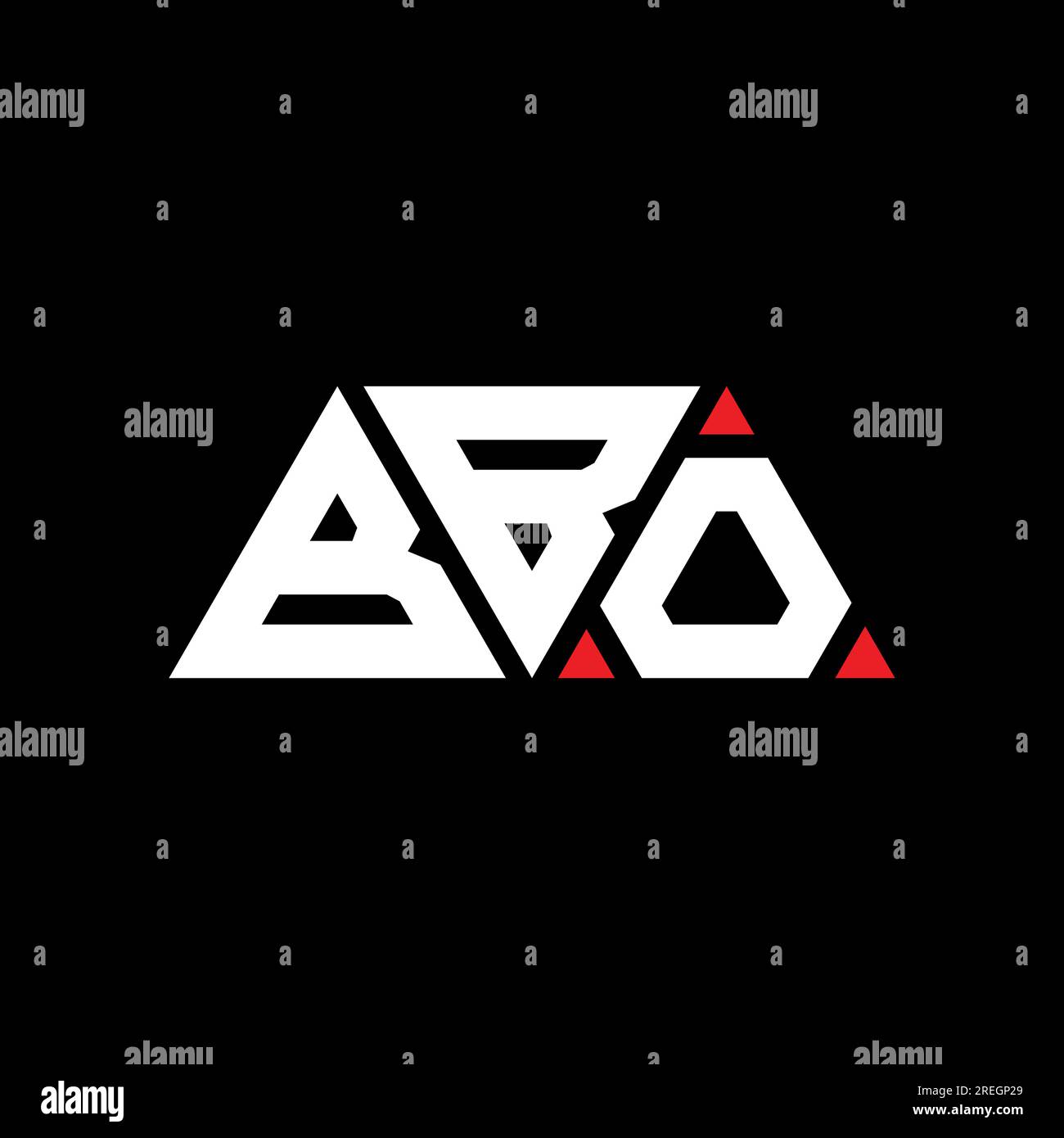 BBO triangle letter logo design with triangle shape. BBO triangle logo ...