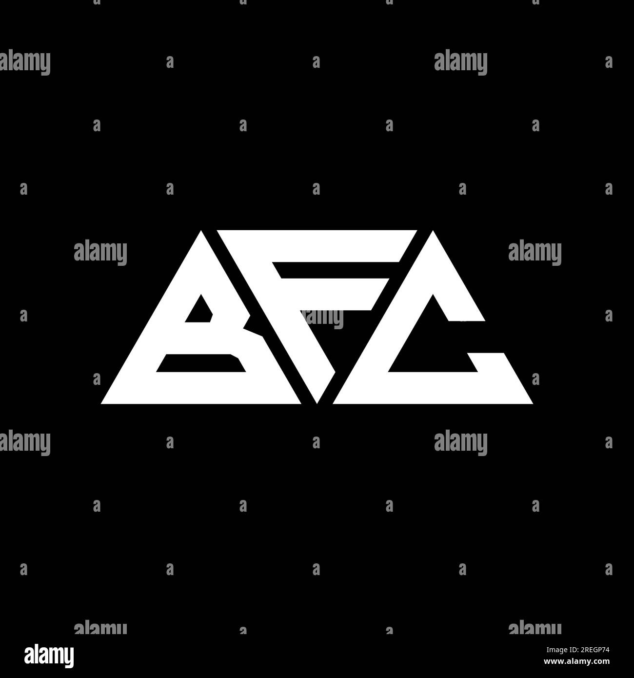 BFC triangle letter logo design with triangle shape. BFC triangle logo ...