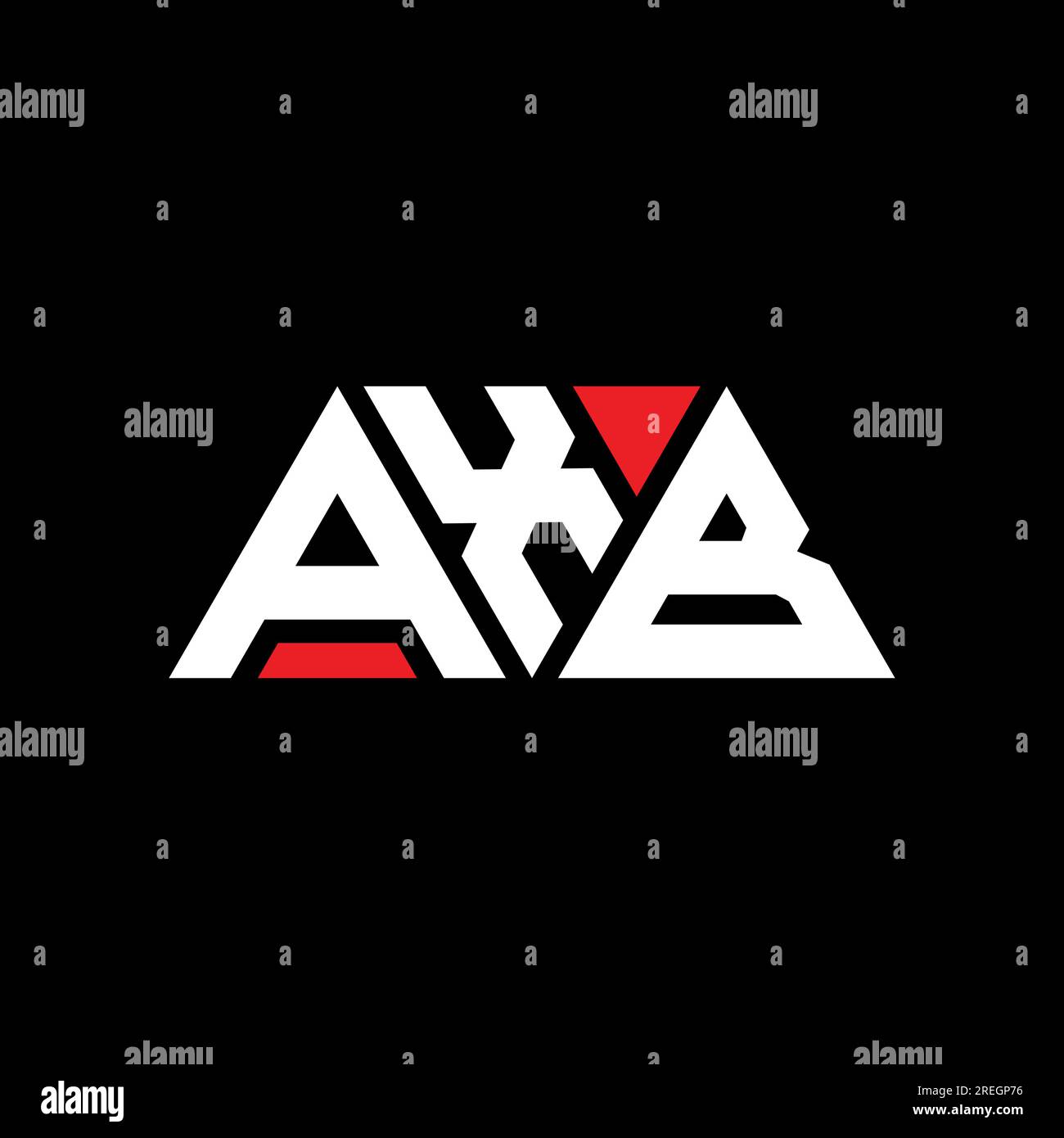 AXB triangle letter logo design with triangle shape. AXB triangle logo ...