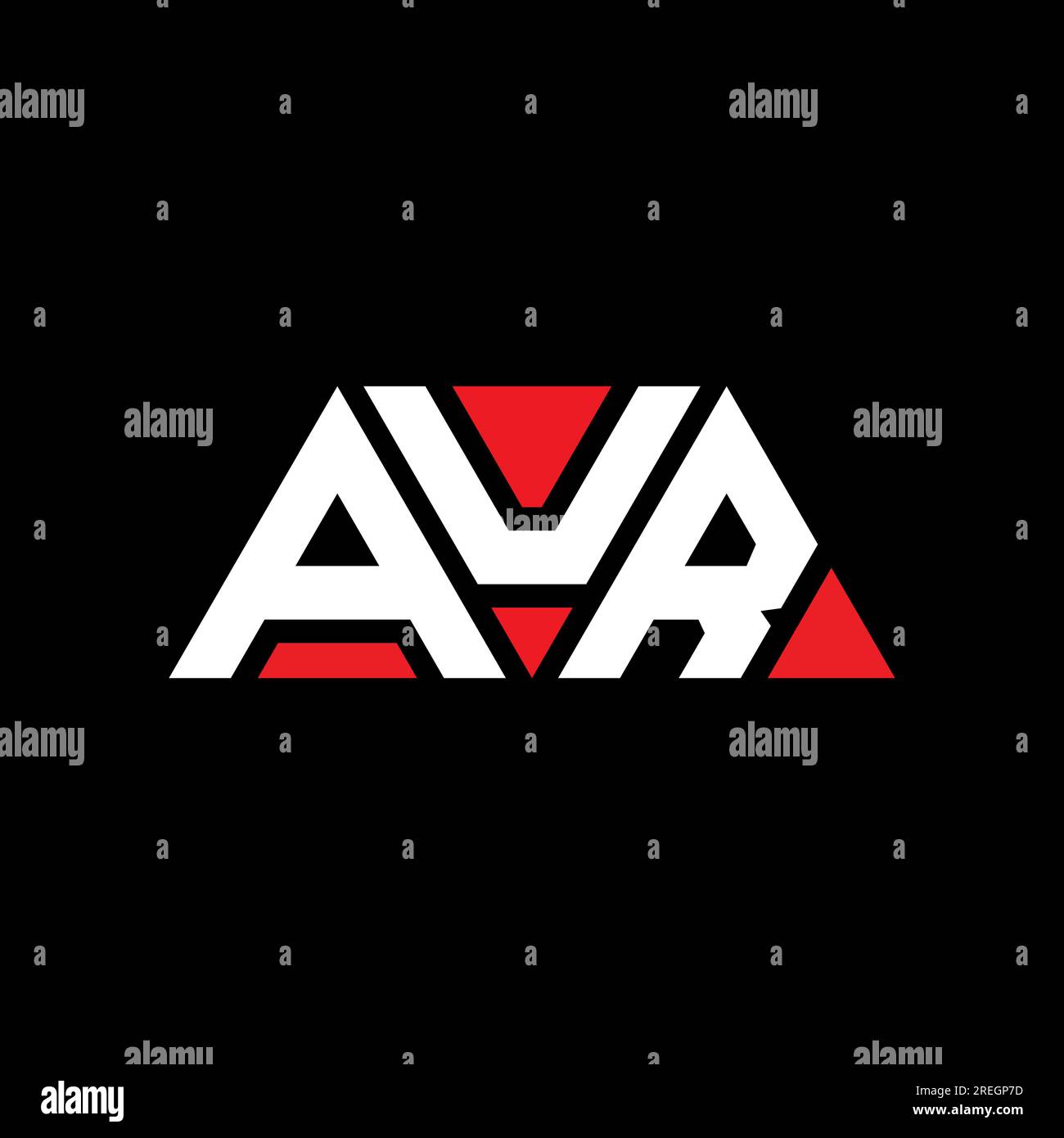 AUR triangle letter logo design with triangle shape. AUR triangle logo ...