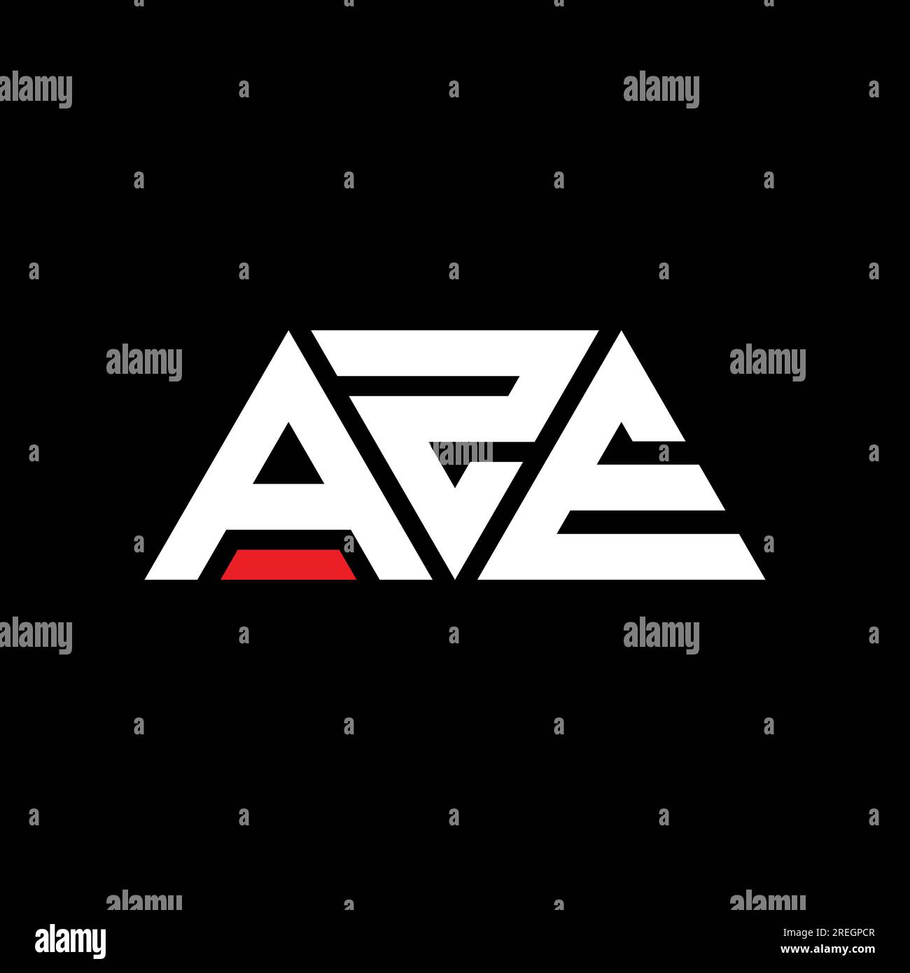 AZE triangle letter logo design with triangle shape. AZE triangle logo design monogram. AZE ...