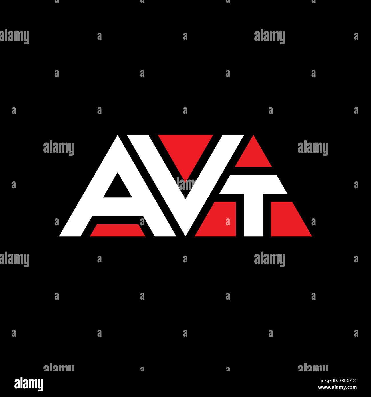 AVT triangle letter logo design with triangle shape. AVT triangle logo ...