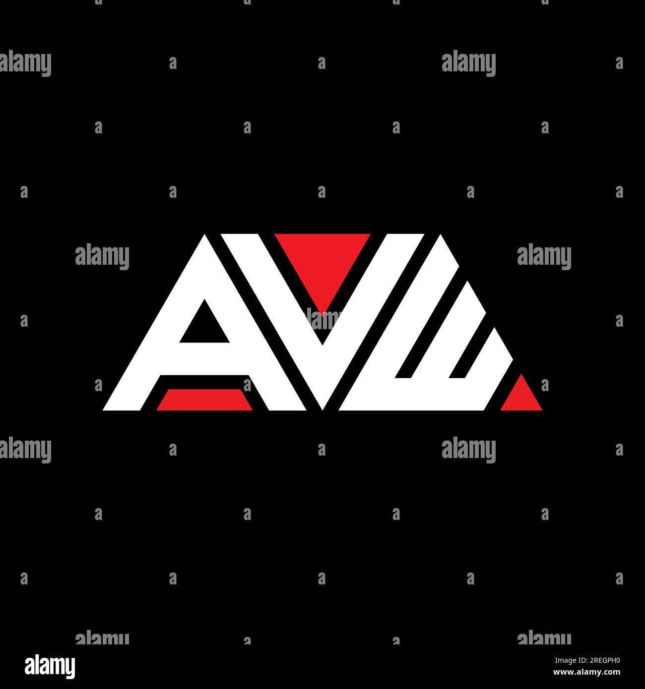 AVW triangle letter logo design with triangle shape. AVW triangle logo ...