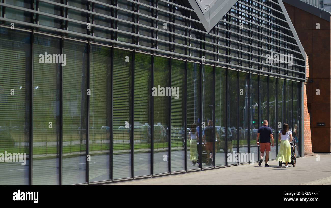 Modern building facade. Abstract modern architecture in minimal style ...