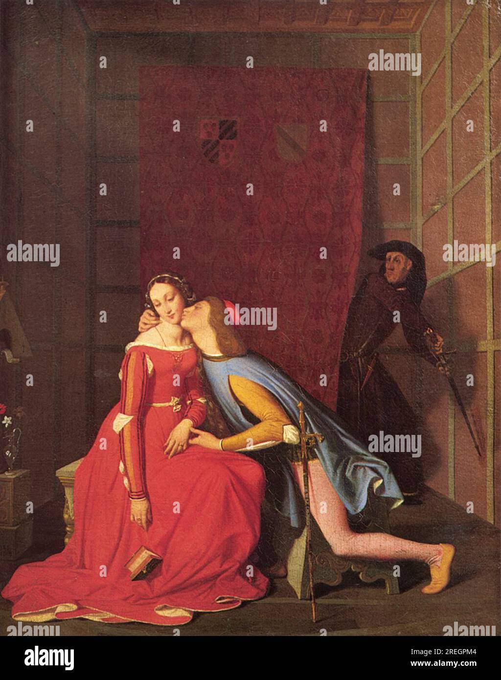 Paolo and Francesca 1819 by Jean Auguste Dominique Ingres Stock Photo ...