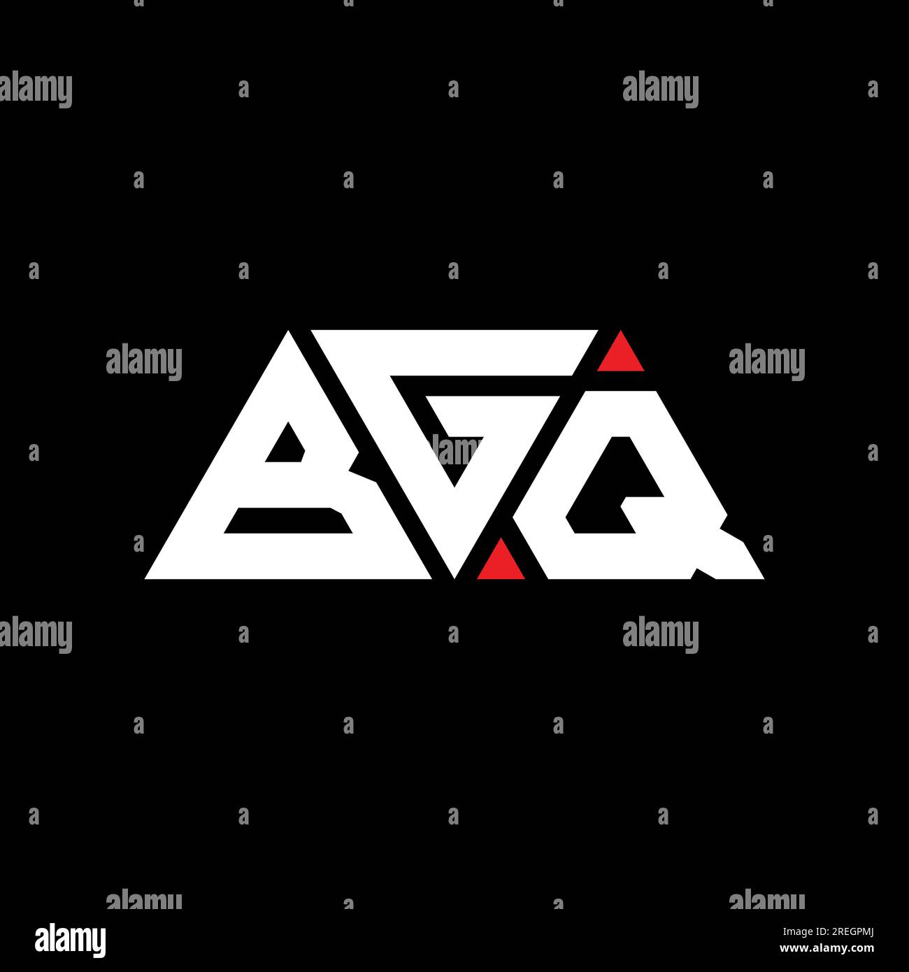 BGQ triangle letter logo design with triangle shape. BGQ triangle logo ...