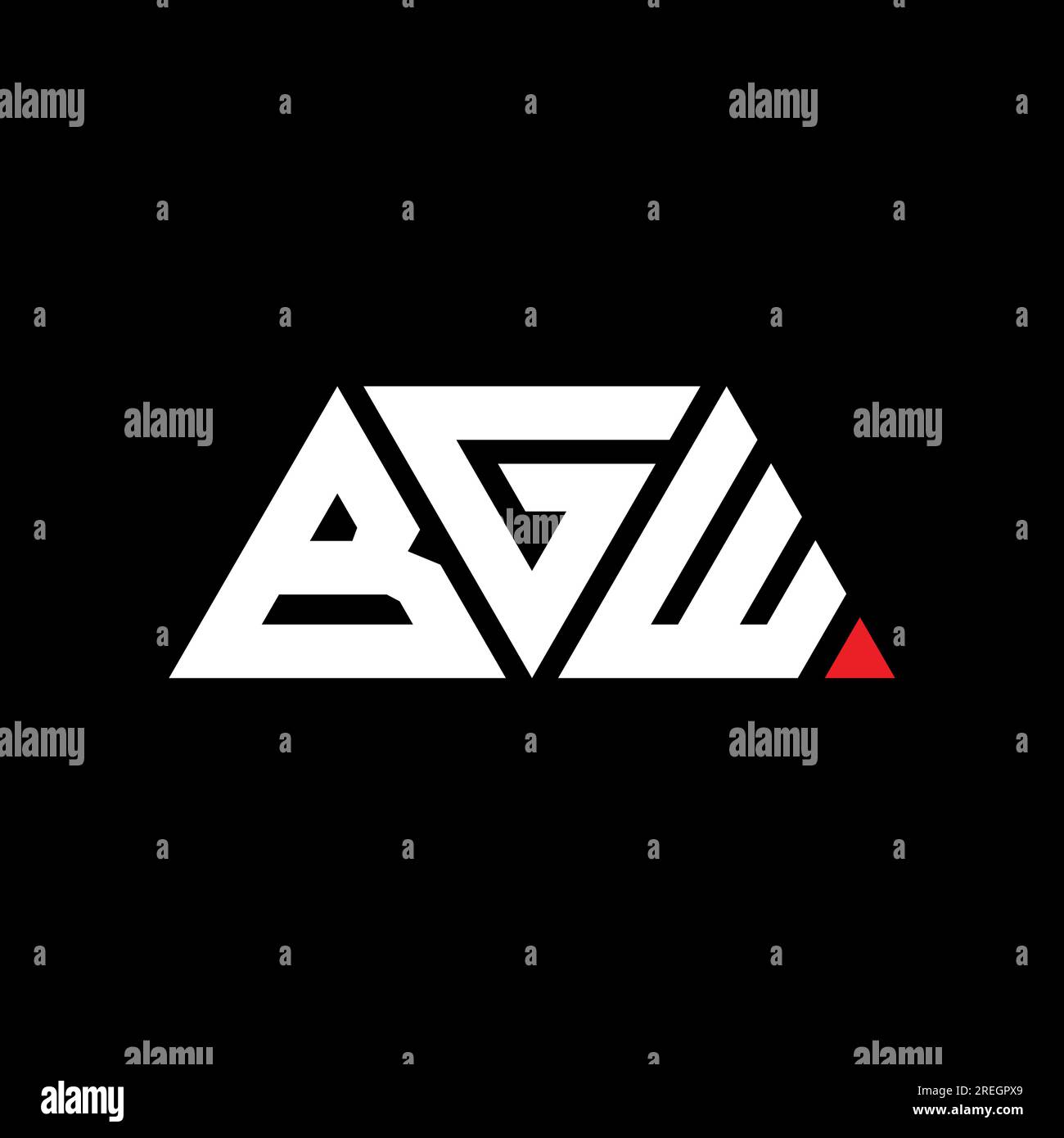 BGW triangle letter logo design with triangle shape. BGW triangle logo ...