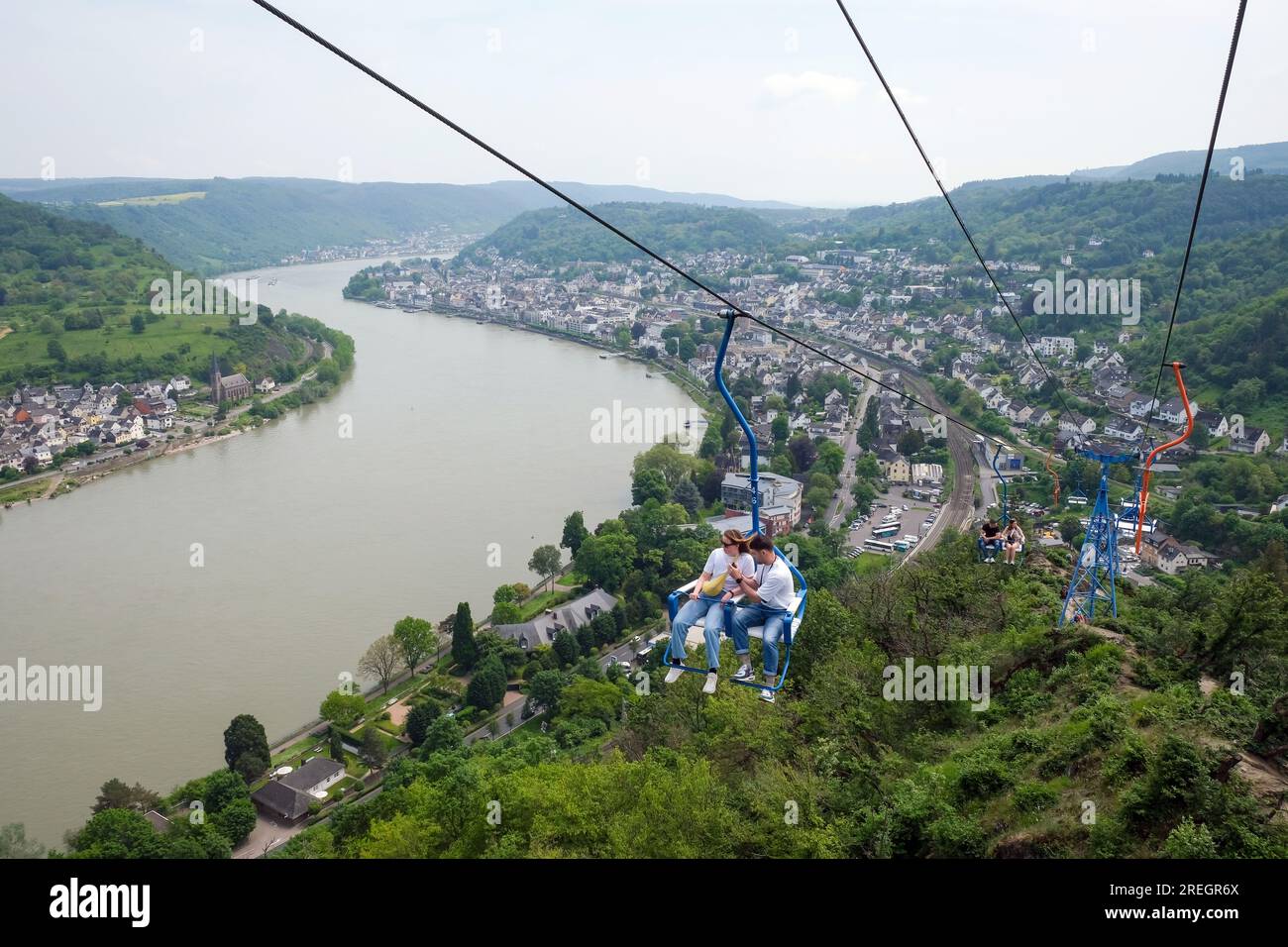 Boppard, Rhineland-Palatinate, Germany - Rhine landscape near Boppard ...