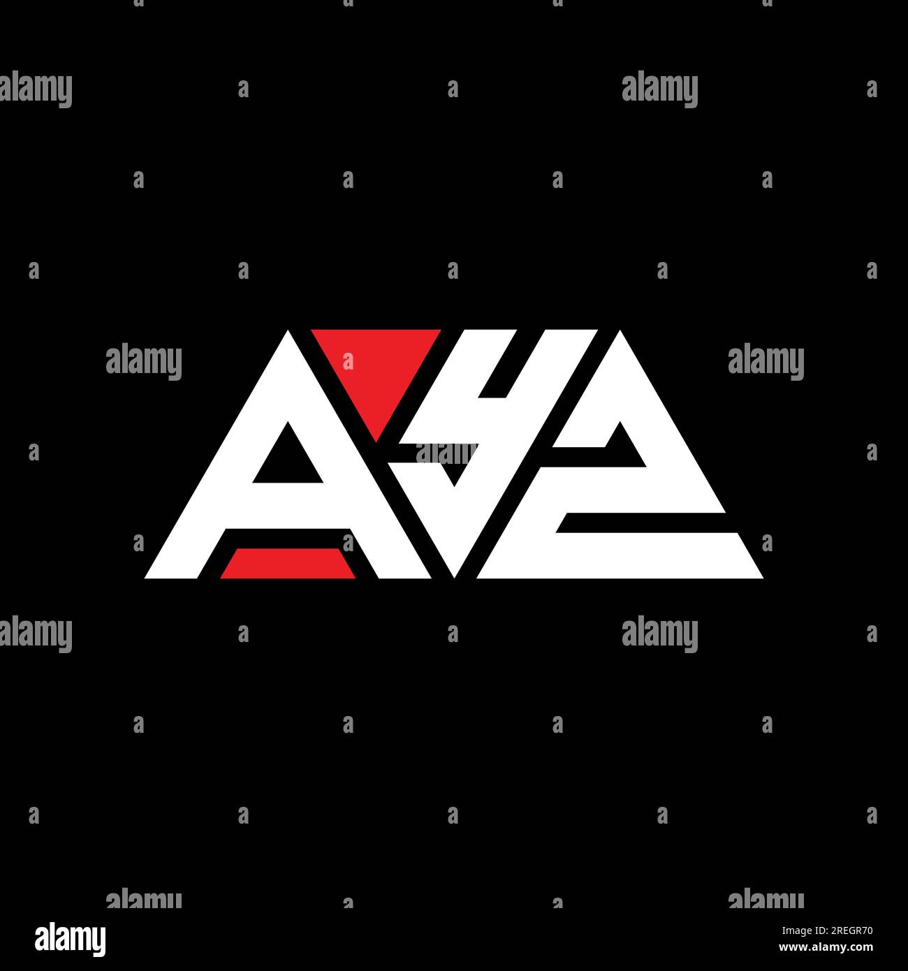 AYZ triangle letter logo design with triangle shape. AYZ triangle logo ...