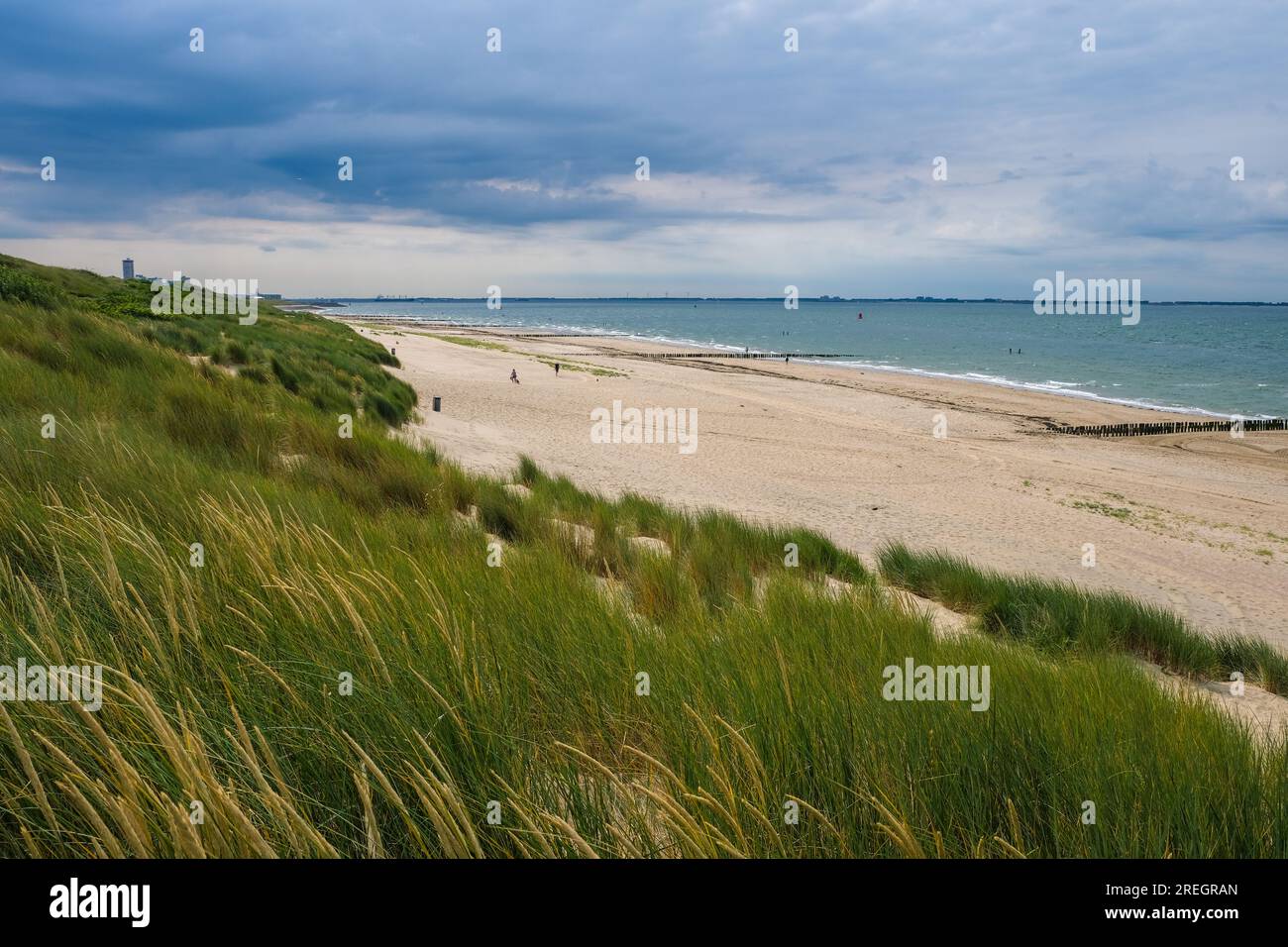 Vlissingen, Zeeland, Netherlands - sandy beach, dune landscape, North ...