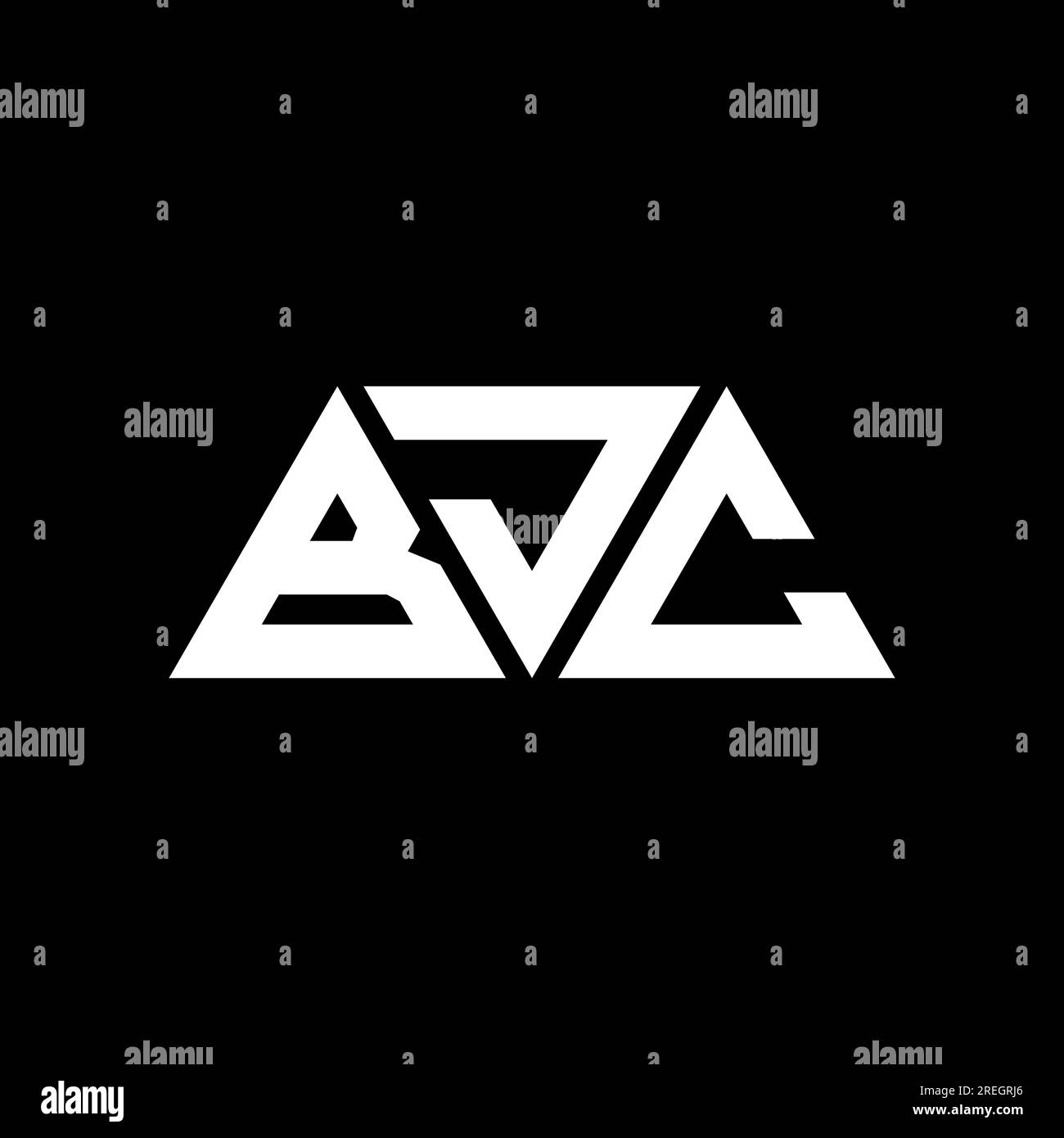 BJC triangle letter logo design with triangle shape. BJC triangle logo ...