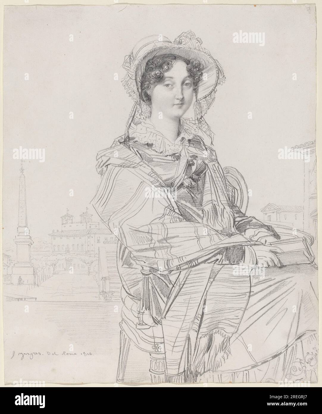 "Jean-Auguste-Dominique Ingres, Mrs. Charles Badham, 1816, graphite on ...