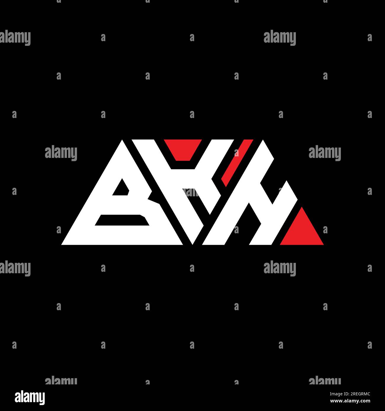 BKH triangle letter logo design with triangle shape. BKH triangle logo ...