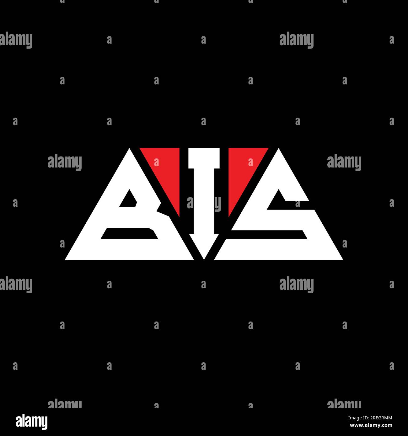 BIS triangle letter logo design with triangle shape. BIS triangle logo ...