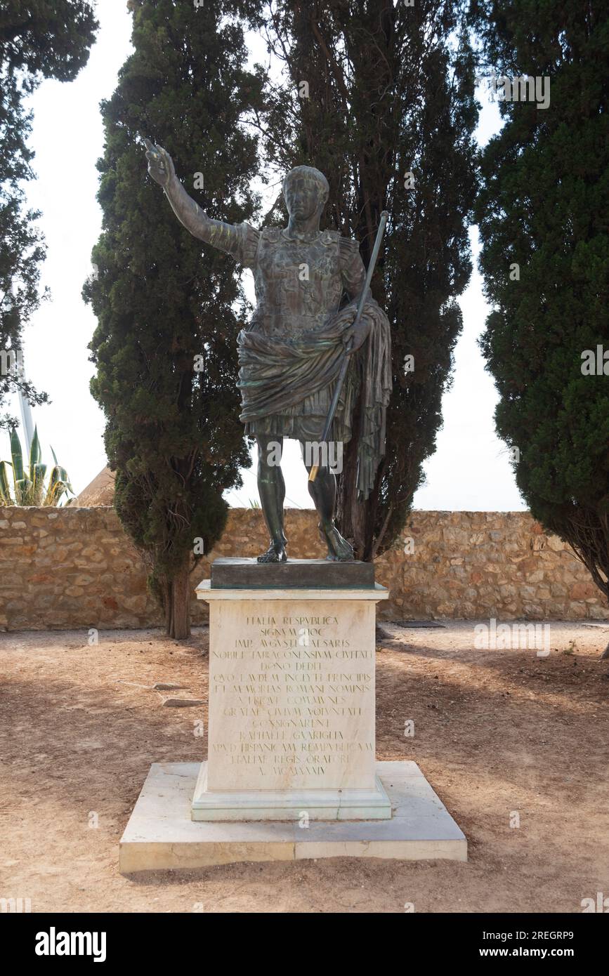 Statue of Octavius Augustus in Tarragona Stock Photo - Alamy