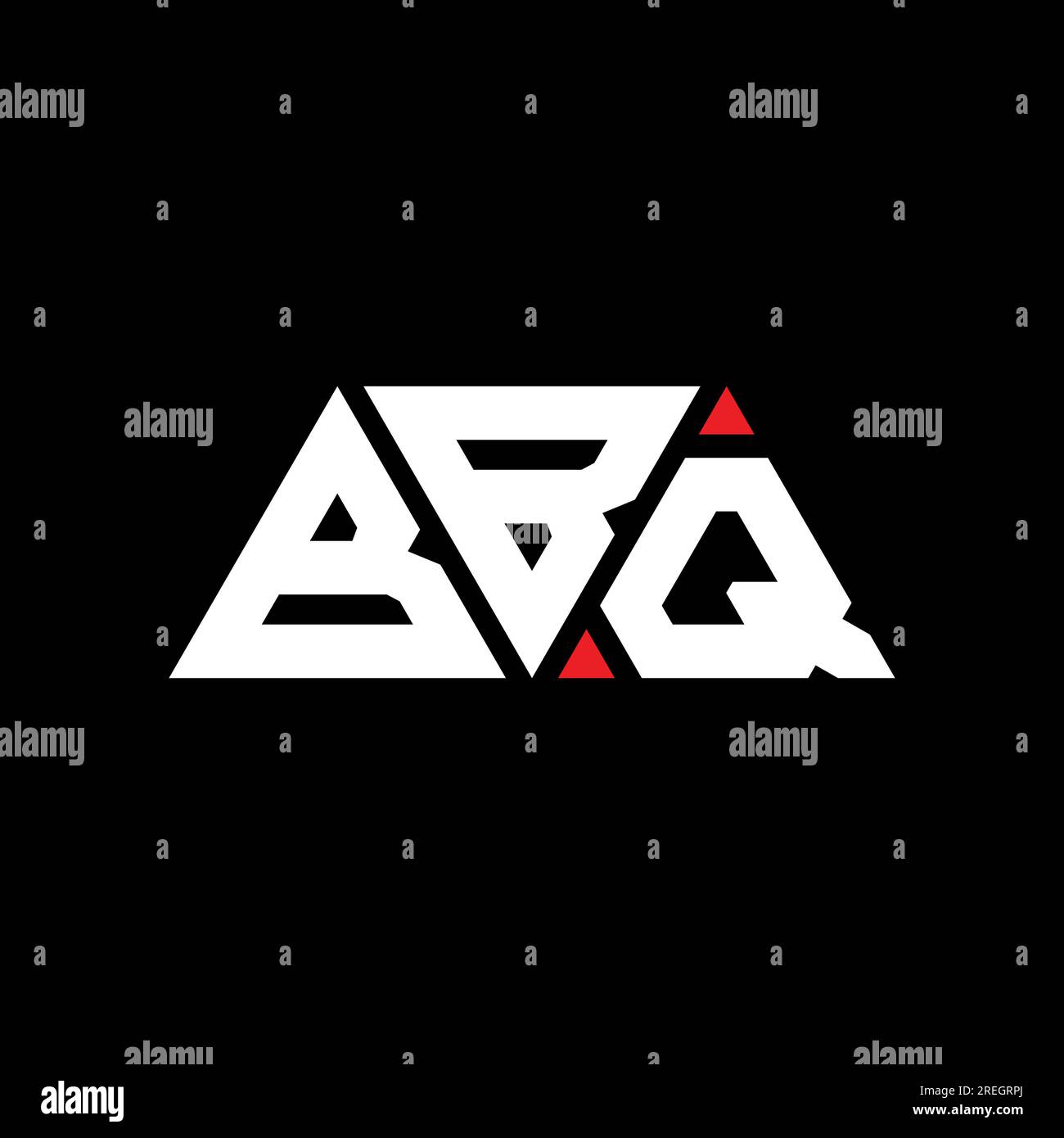 BBQ triangle letter logo design with triangle shape. BBQ triangle logo ...