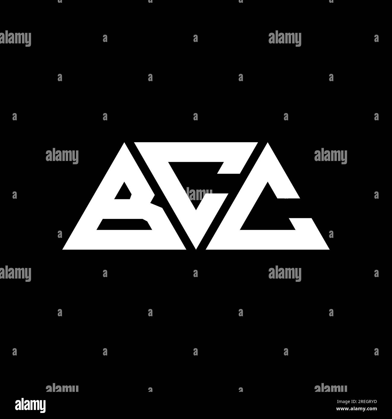 BCC triangle letter logo design with triangle shape. BCC triangle logo ...