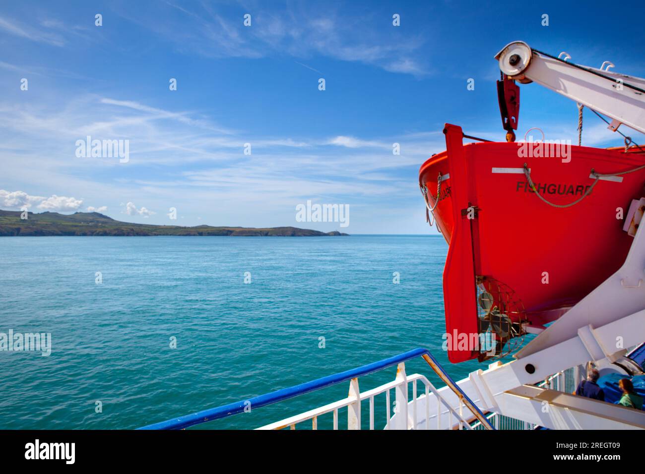 Funnel of a Stena line ferry en route to Ireland Stock Photo - Alamy