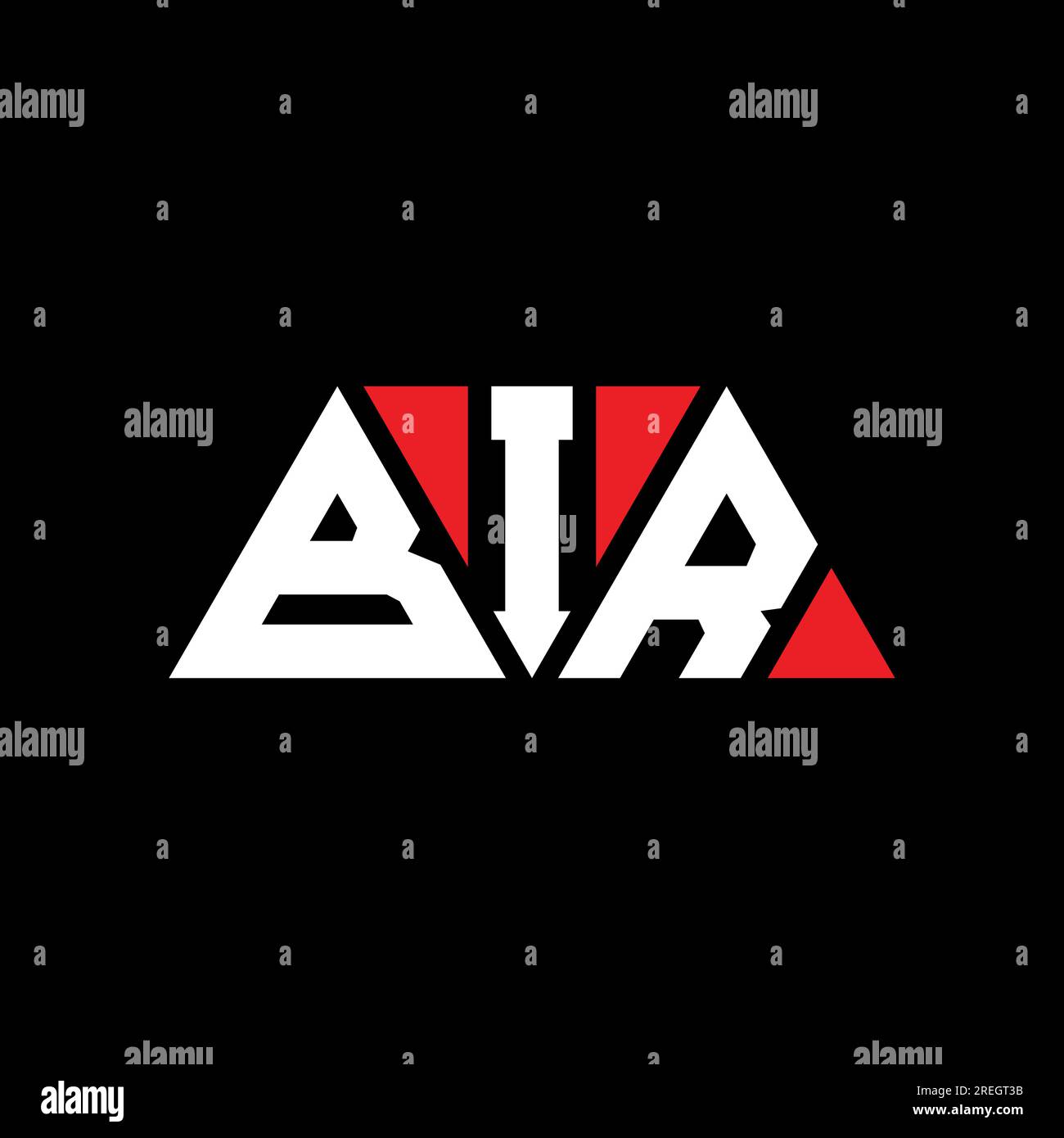 BIR triangle letter logo design with triangle shape. BIR triangle logo ...