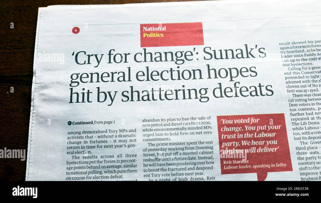 'Cry for change': Sunak's general election hopes hit by shattering ...