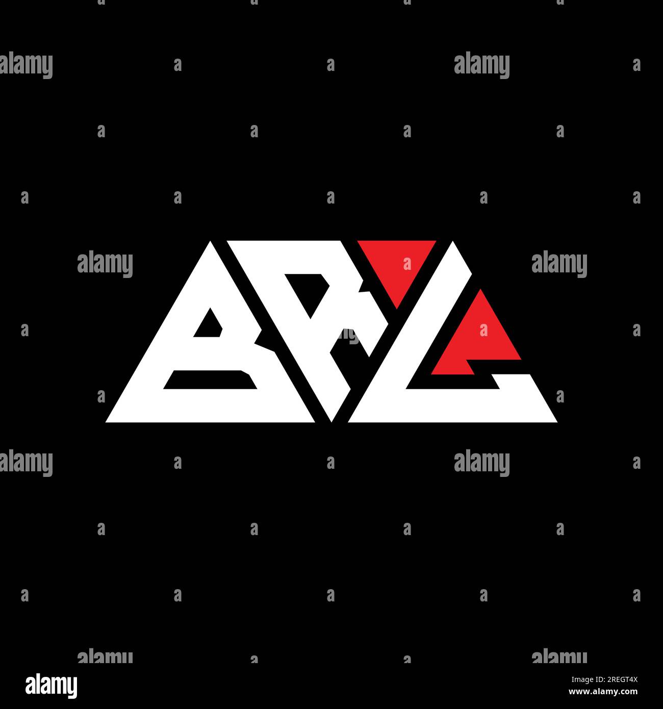 BRL triangle letter logo design with triangle shape. BRL triangle logo ...