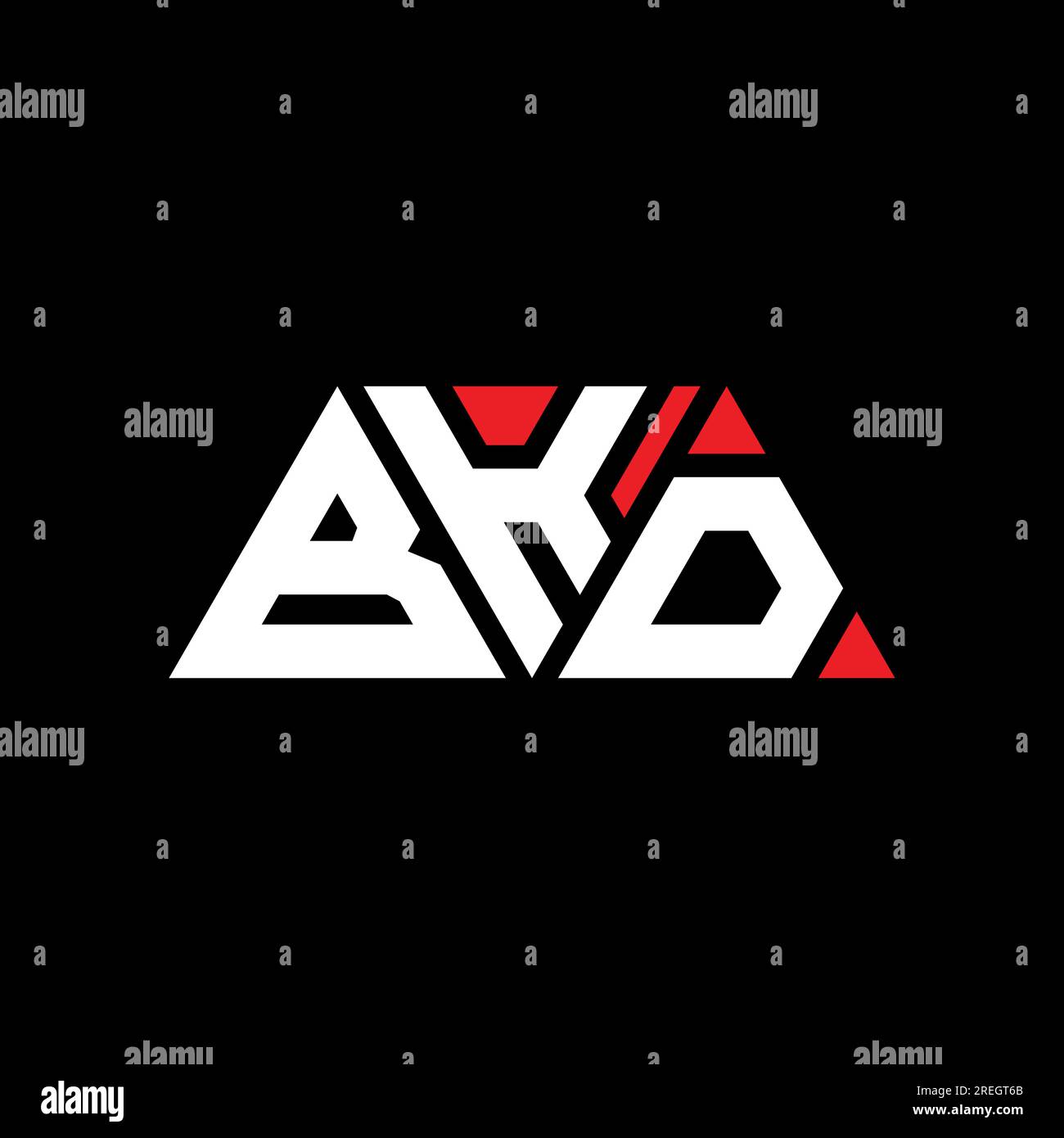 BKD triangle letter logo design with triangle shape. BKD triangle logo ...