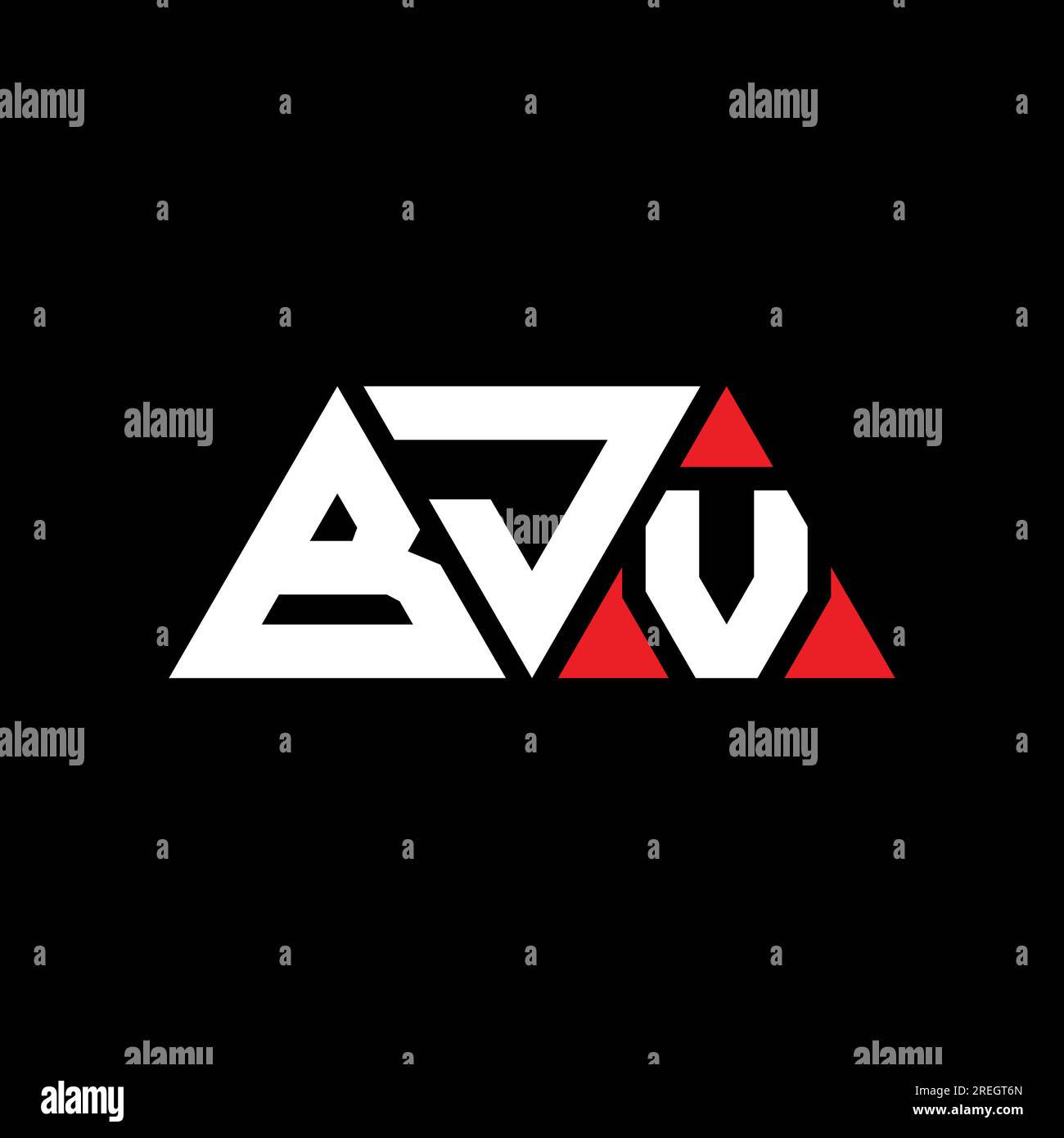 BJV triangle letter logo design with triangle shape. BJV triangle logo ...