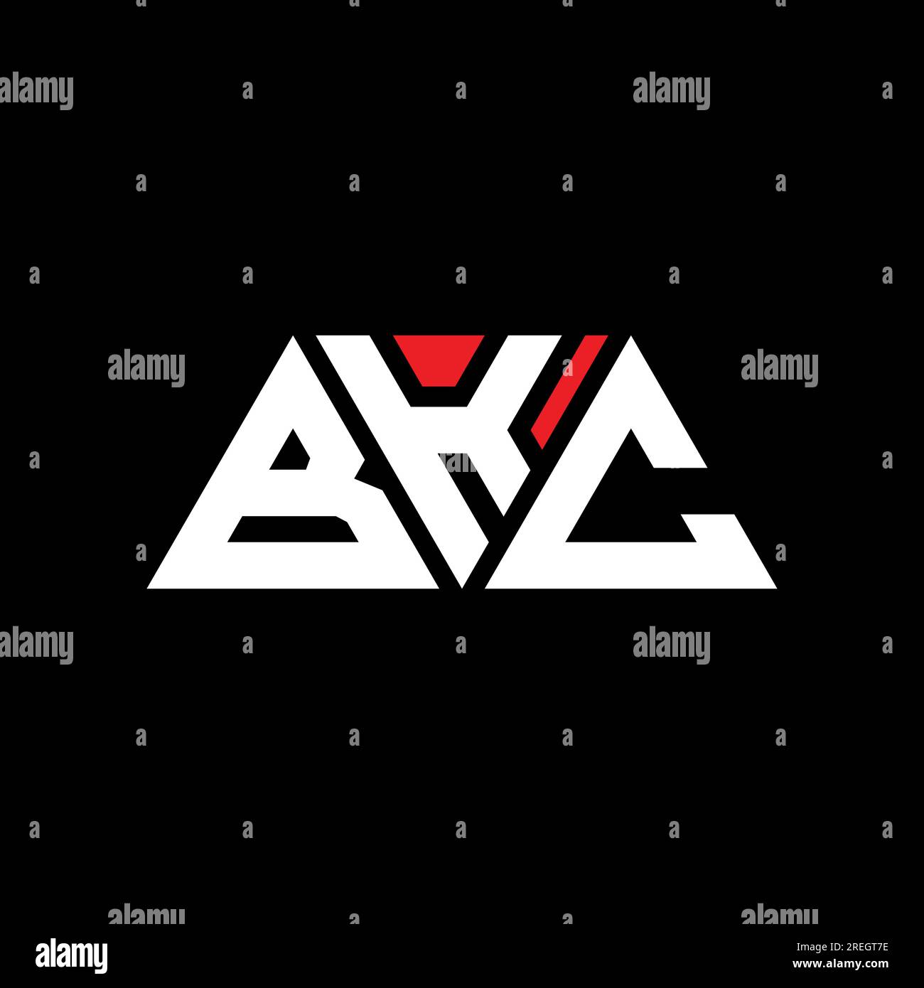 BKC triangle letter logo design with triangle shape. BKC triangle logo ...
