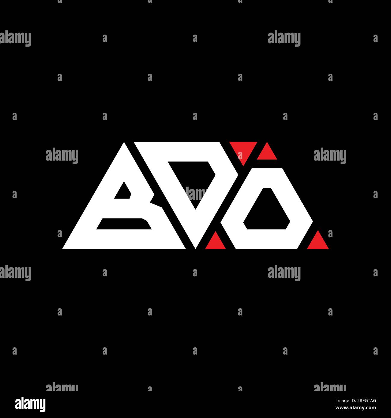 BDO triangle letter logo design with triangle shape. BDO triangle logo ...