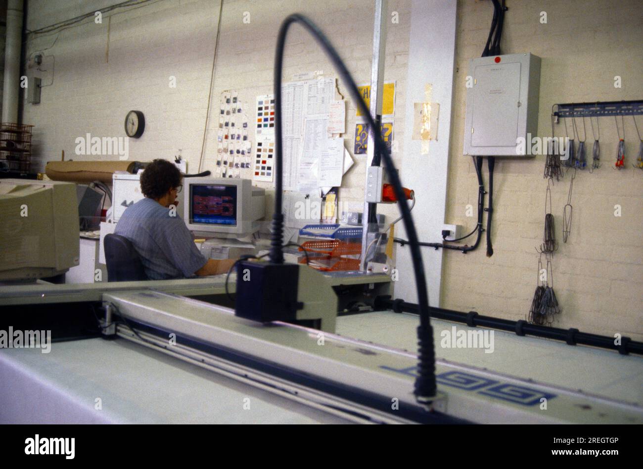 Plotter & Computer Making Garment Lay Jaeger Factory Stock Photo - Alamy