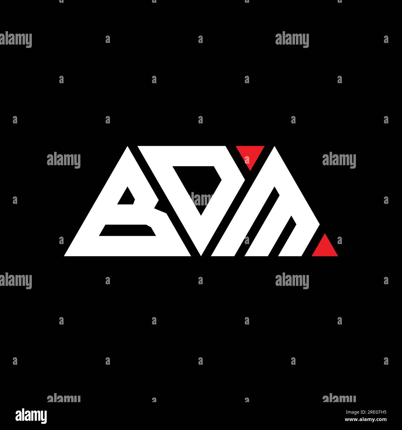 BDM triangle letter logo design with triangle shape. BDM triangle logo ...