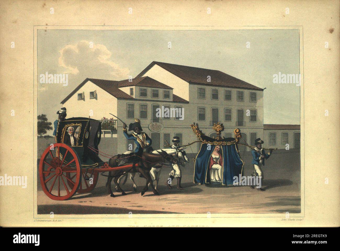 The chege and cadeira 1822 by Sir Henry Chamberlain Stock Photo - Alamy