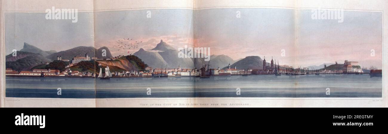 View of the city of Rio de Janeiro taken from the anchorage 1822 by Sir ...