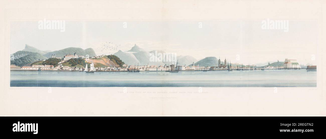 View of the city of Rio de Janeiro taken from the anchorage 1821 by Sir ...