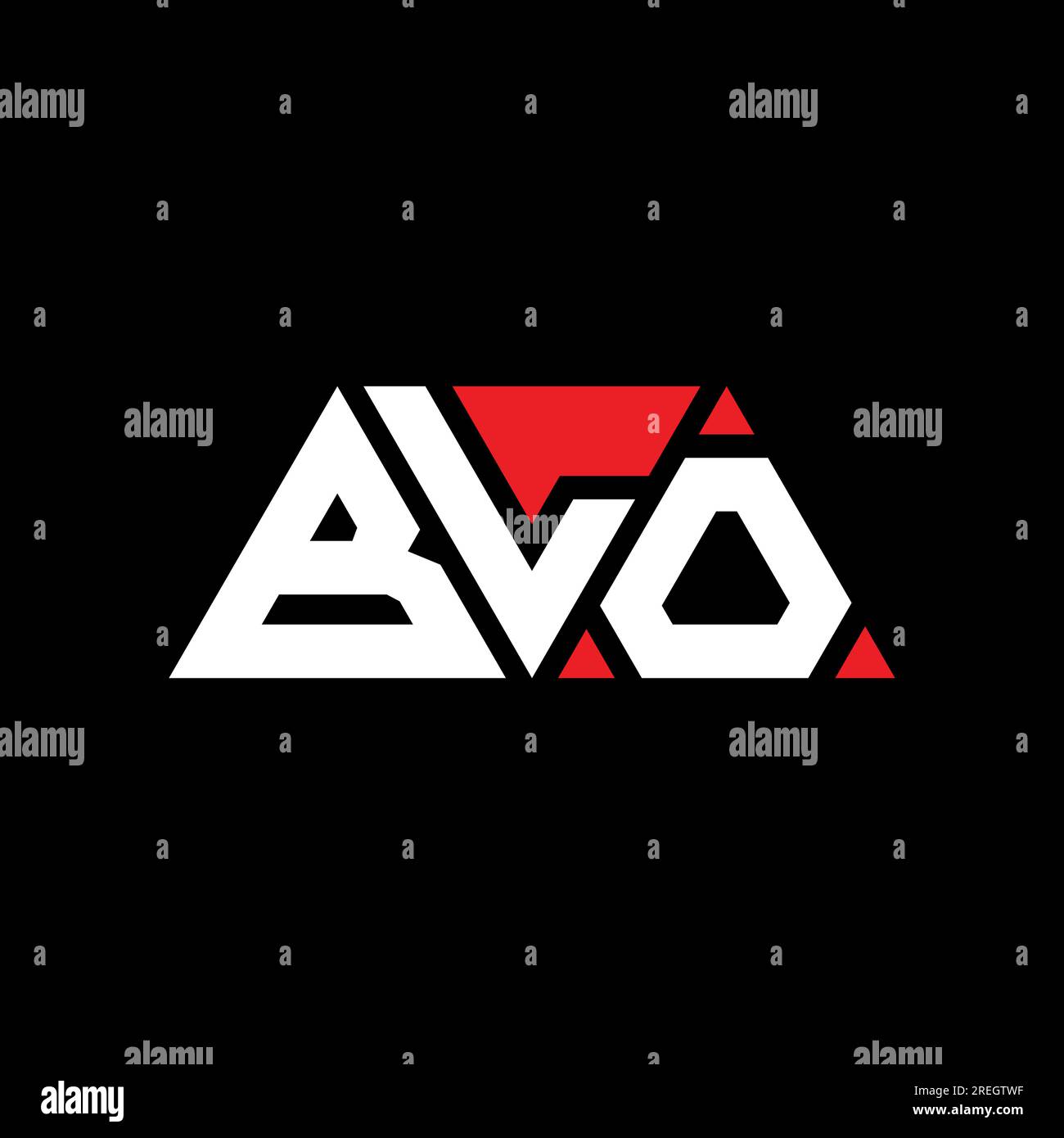 BLO triangle letter logo design with triangle shape. BLO triangle logo ...