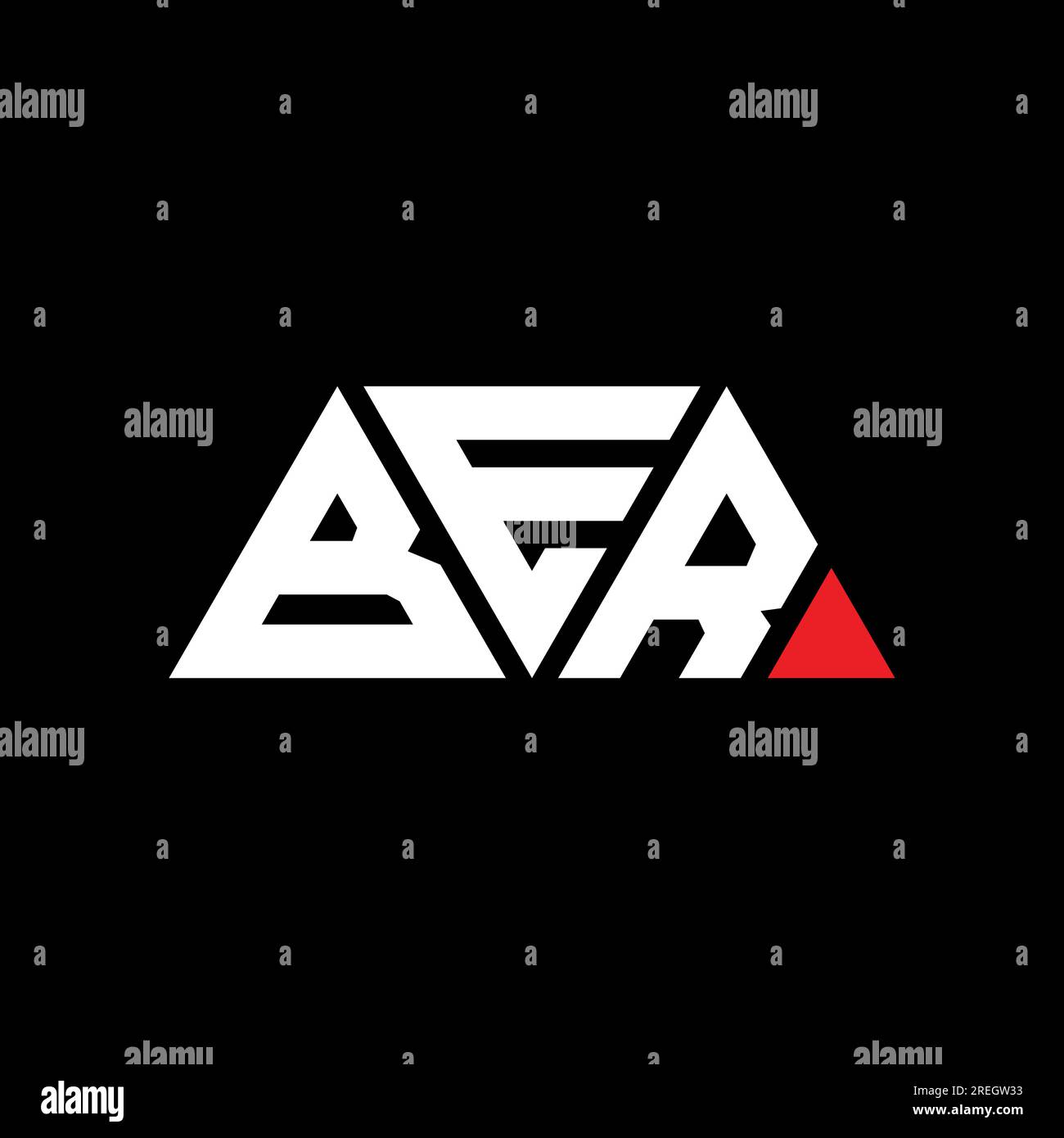 BER triangle letter logo design with triangle shape. BER triangle logo ...