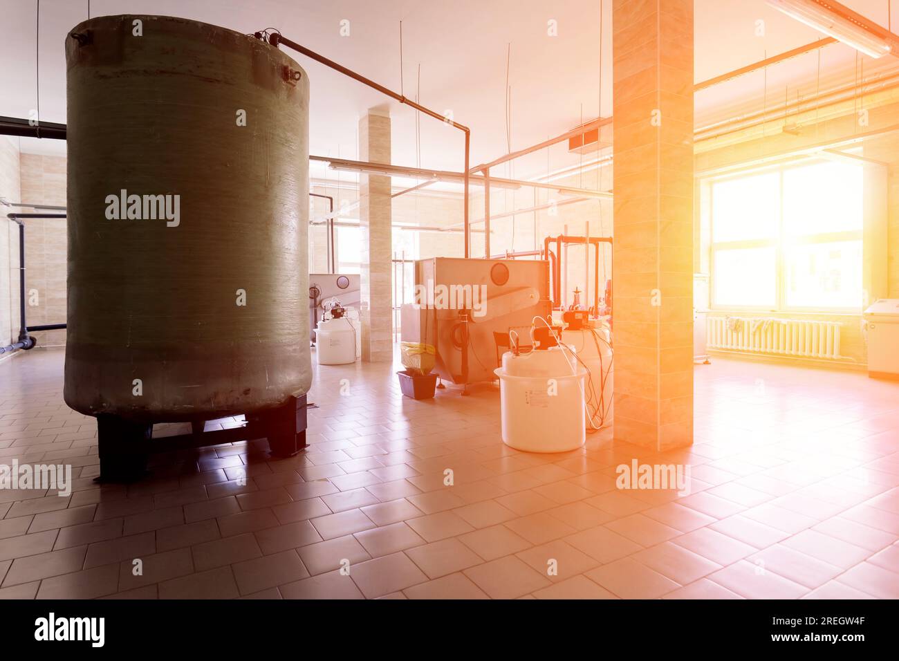 Boiler station, boiler room. Engine room, technical equipment Stock ...