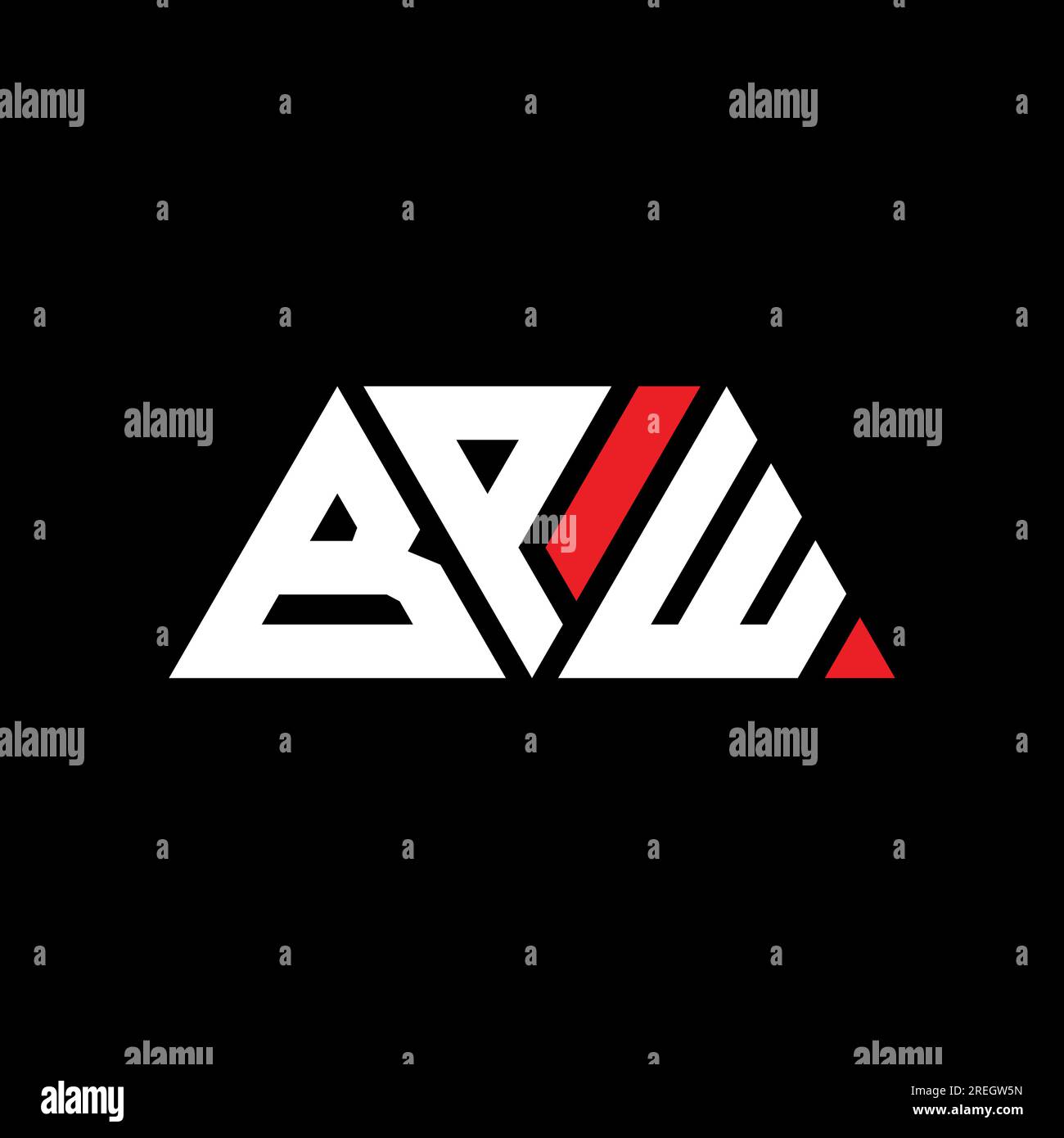 BPW triangle letter logo design with triangle shape. BPW triangle logo ...