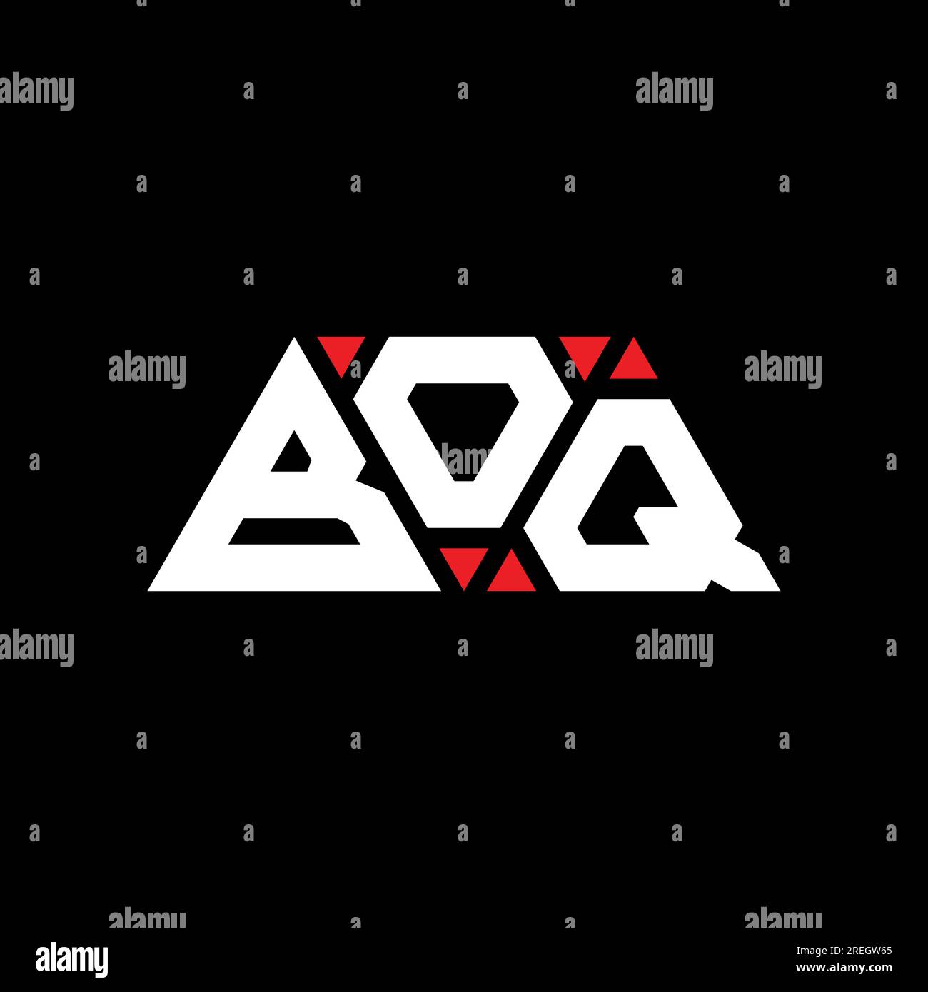 BOQ triangle letter logo design with triangle shape. BOQ triangle logo ...
