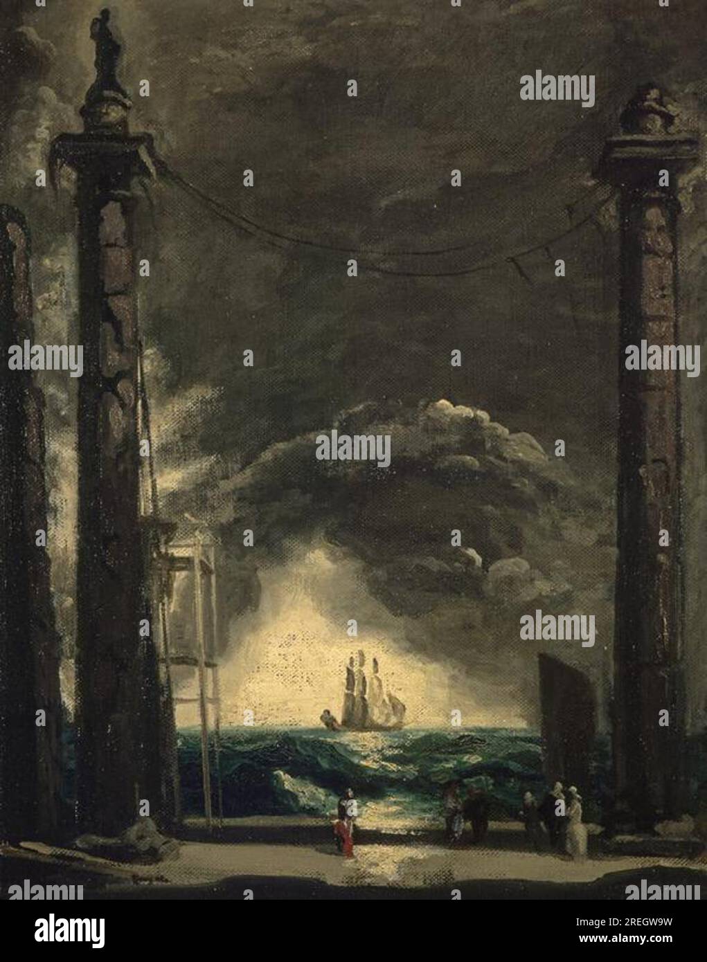 An Ancient Harbour circa 1923 by James Pryde Stock Photo - Alamy