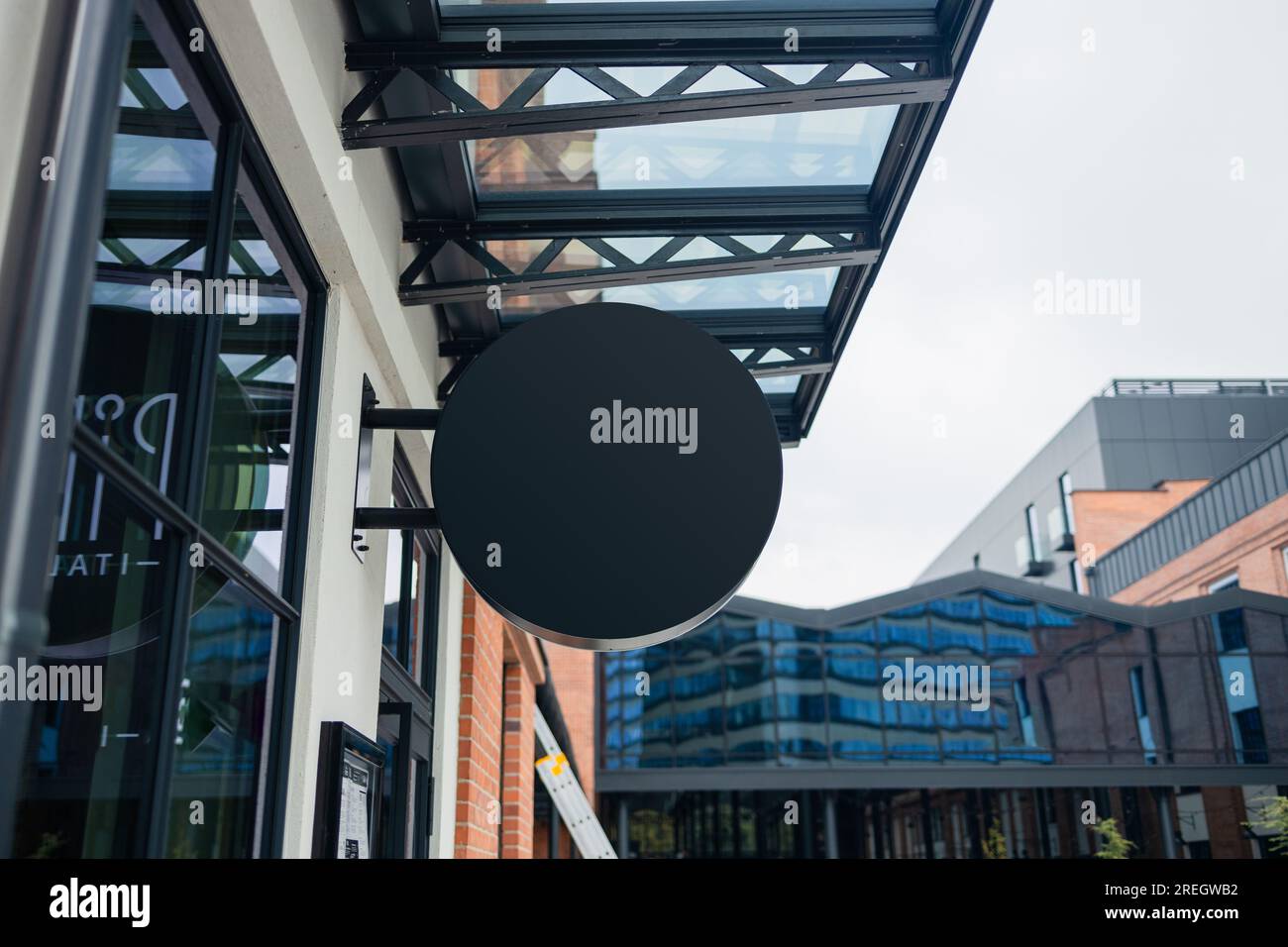 Blank store signage sign design mockup isolated, Clear shop template ...