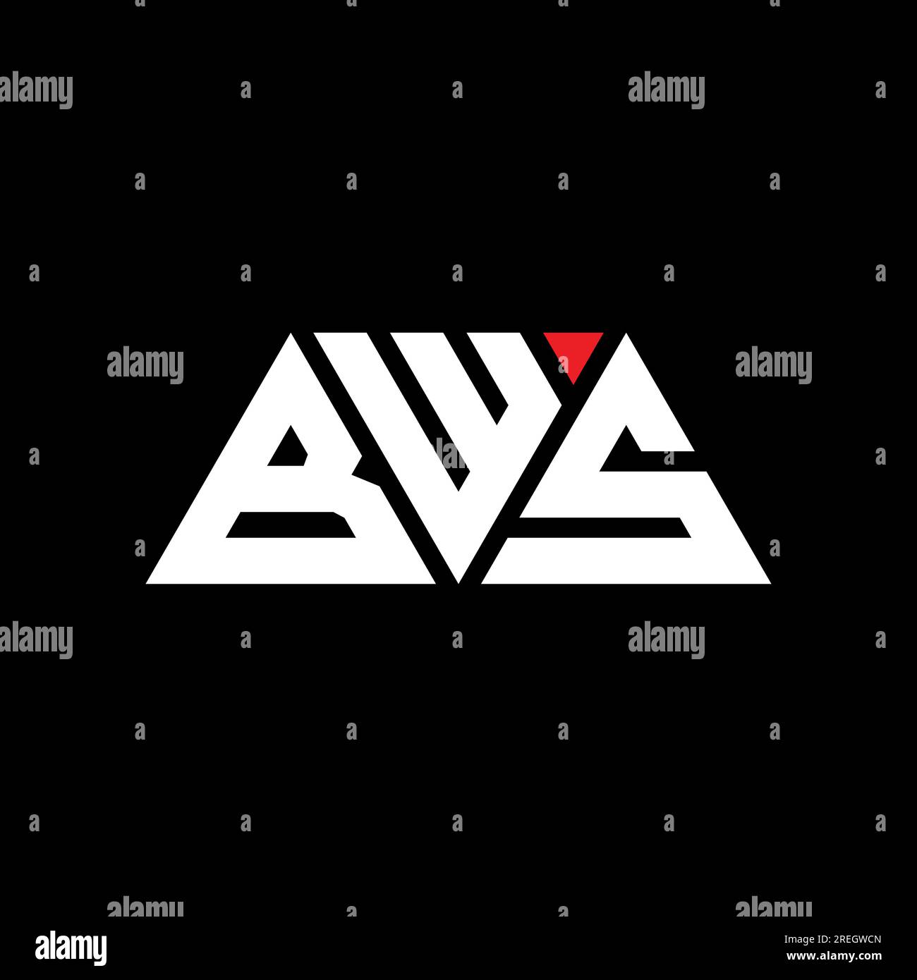 BWS triangle letter logo design with triangle shape. BWS triangle logo design monogram. BWS ...