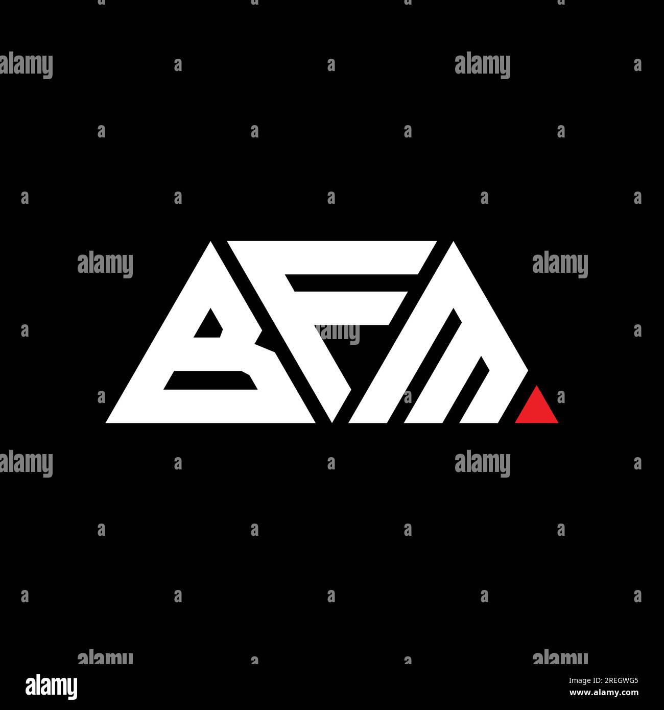 BFM triangle letter logo design with triangle shape. BFM triangle logo ...