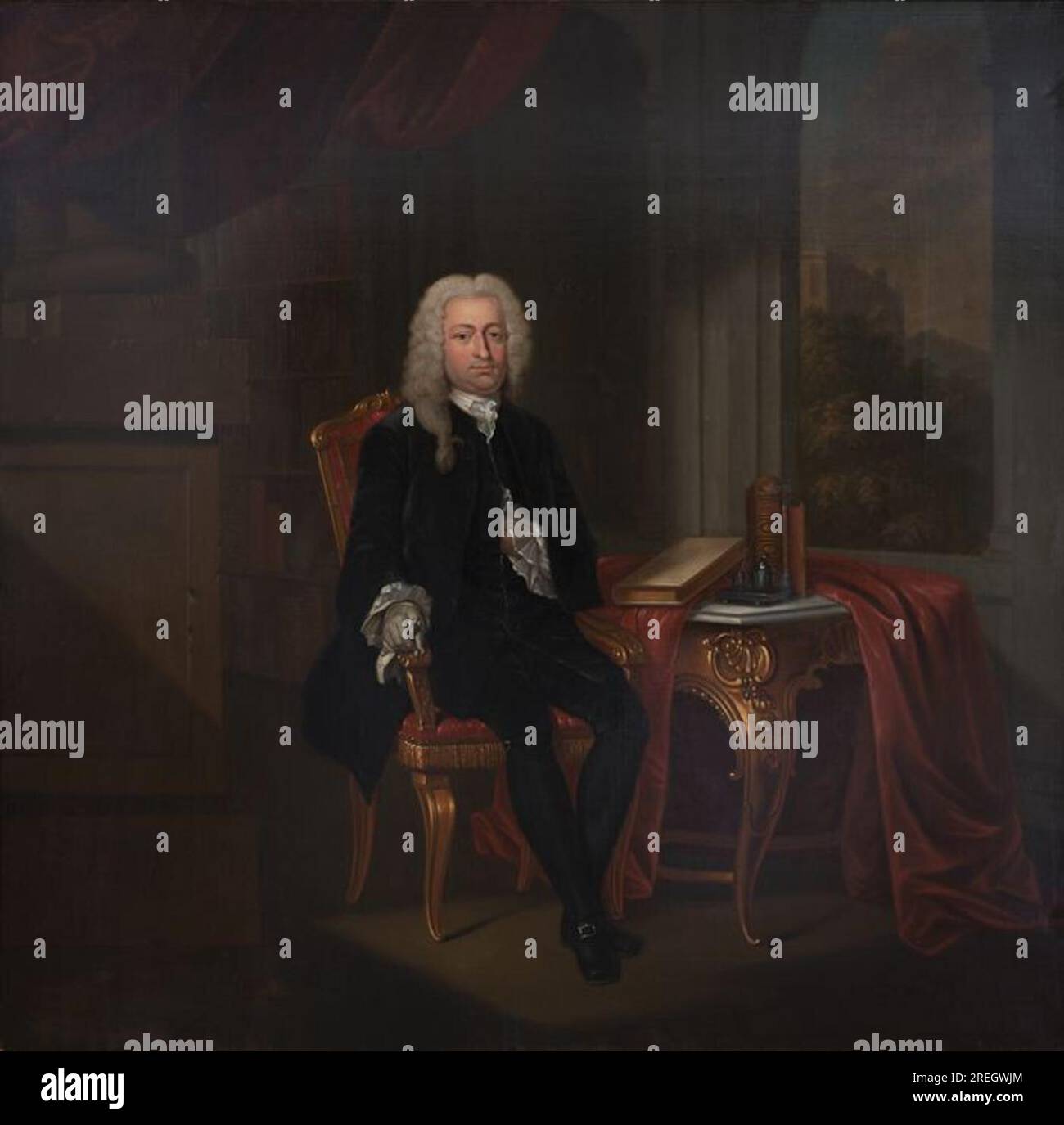 Portrait of Willem Schepers (1684-1750) 1756 by Jan Stolker Stock Photo ...