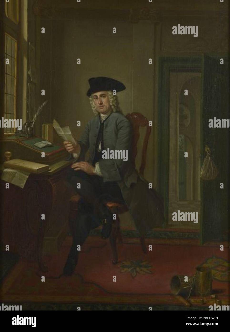 Portrait of a grain trader 1755 by Jan Stolker Stock Photo - Alamy