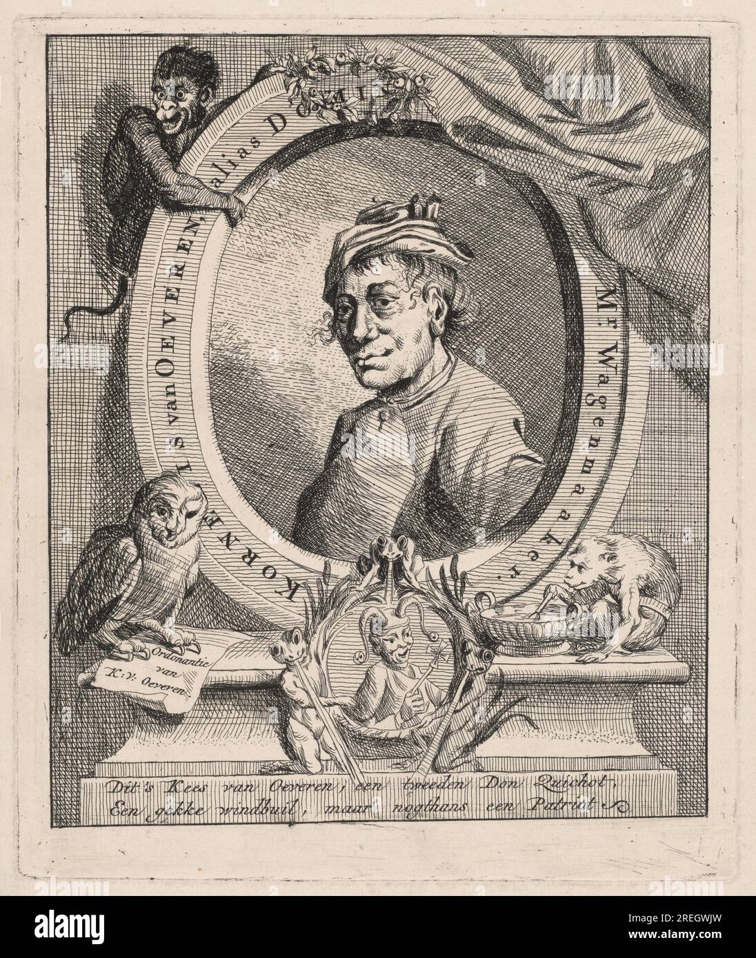 "Jan Stolker, Kees van Oeveren, 1760s, etching on laid paper, sheet: 24 ...