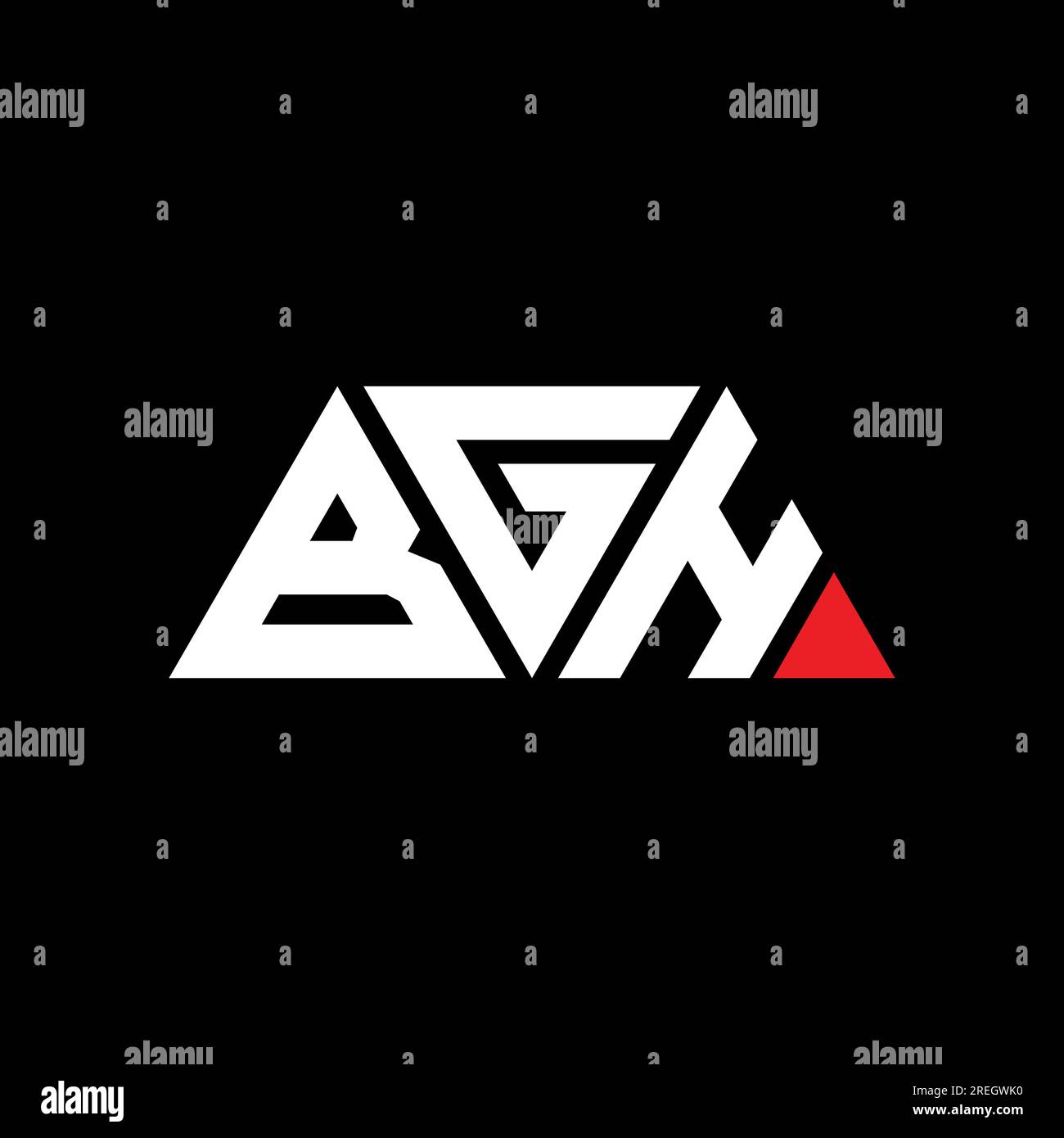 BGH triangle letter logo design with triangle shape. BGH triangle logo ...