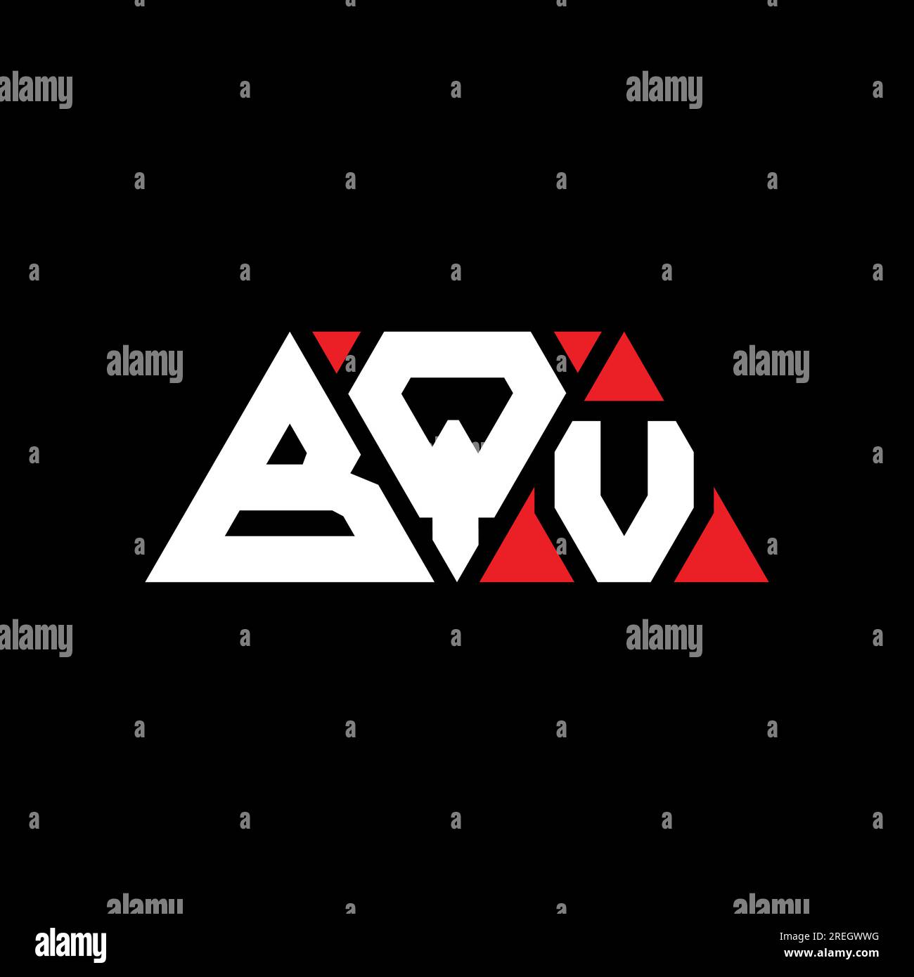 BQV triangle letter logo design with triangle shape. BQV triangle logo ...
