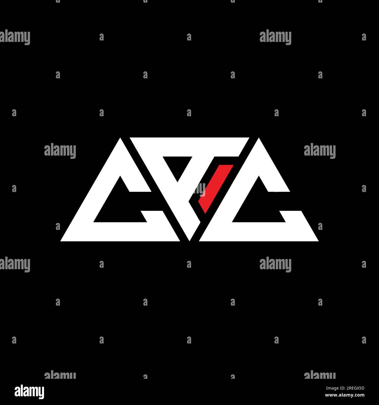 CAC triangle letter logo design with triangle shape. CAC triangle logo ...